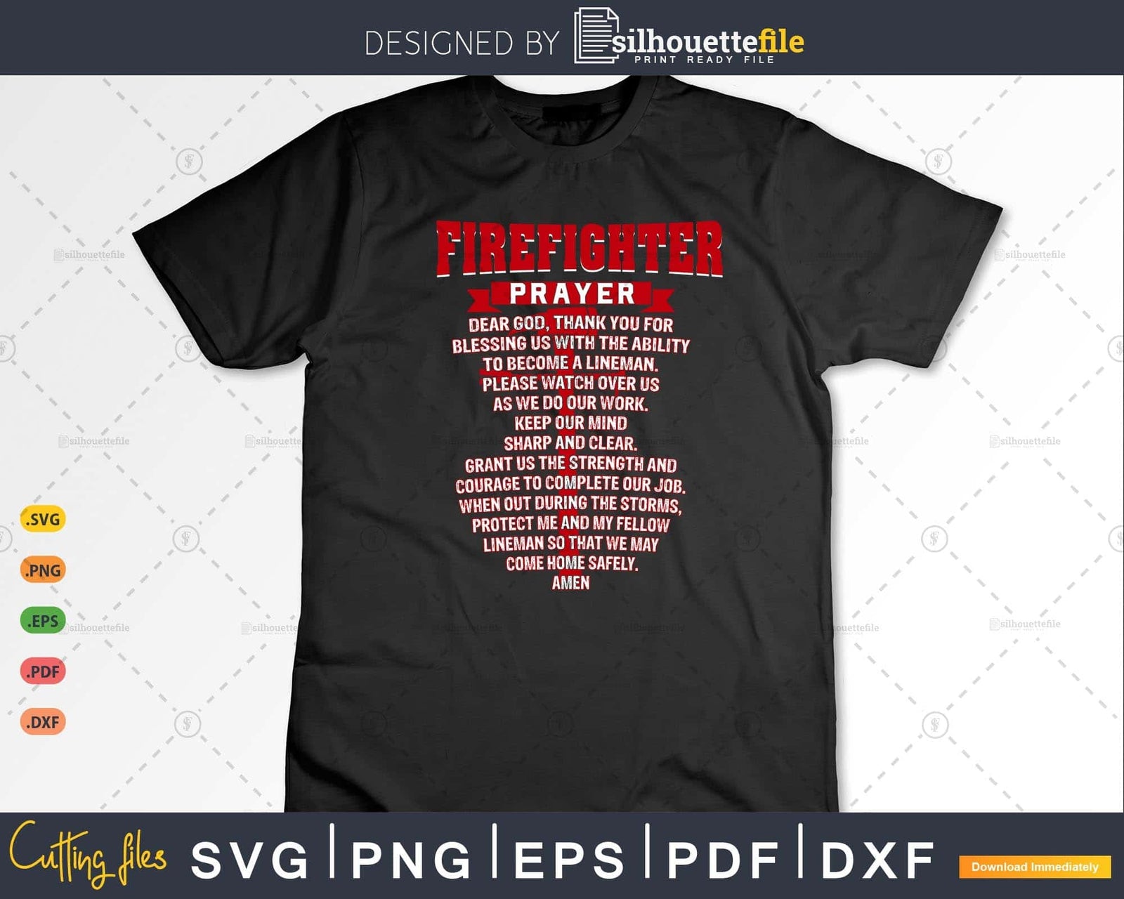 Firefighter's Prayer Christianity Quotes Sign Svg Png Cricut Files ...