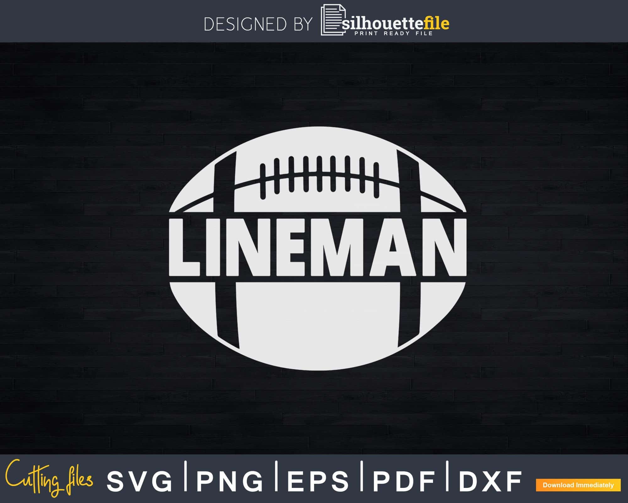 Football Lineman Defensive or Offensive Line Svg Dxf Cut Files ...