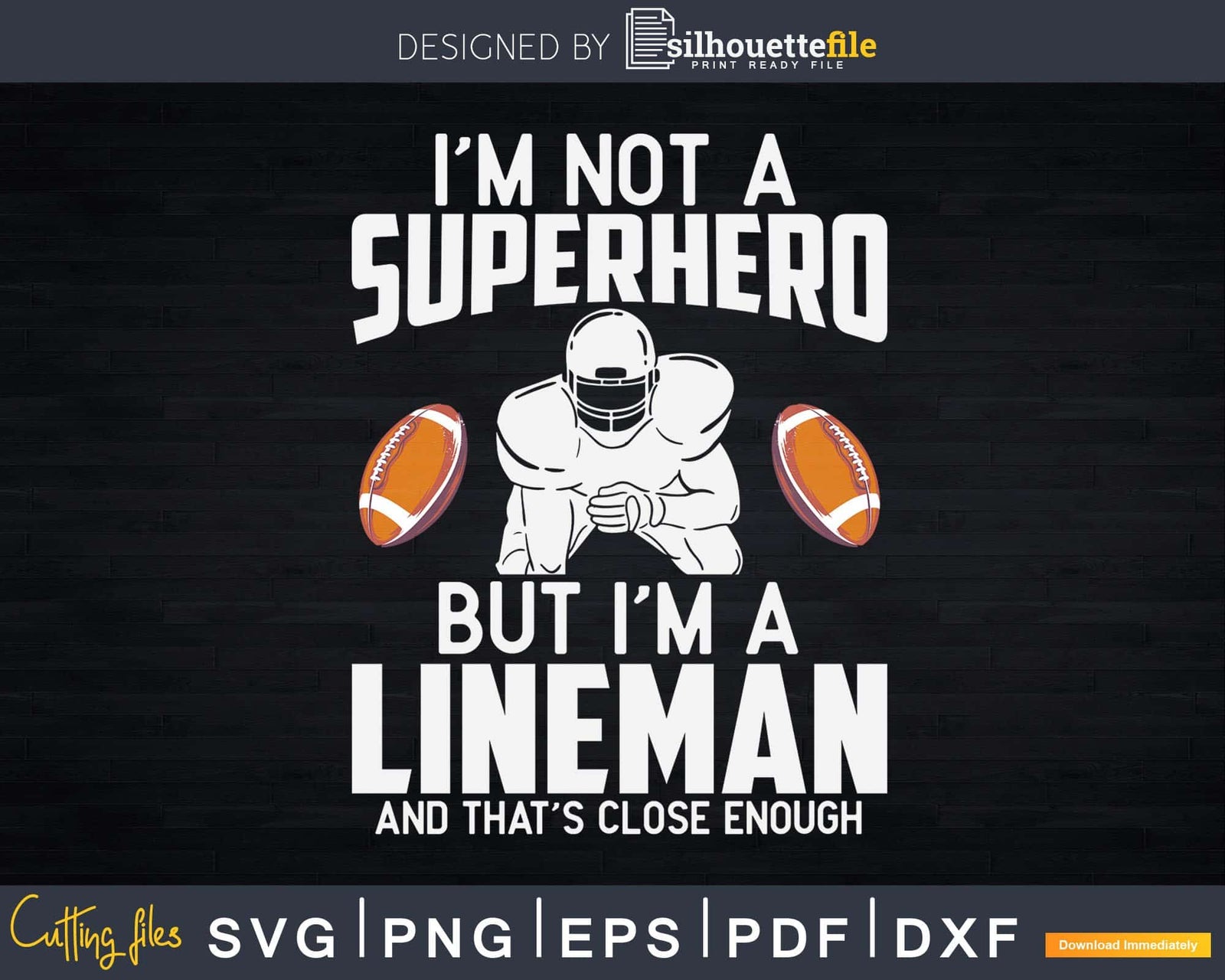 Football Lineman Hero Offensive Defensive Player Svg Cricut ...