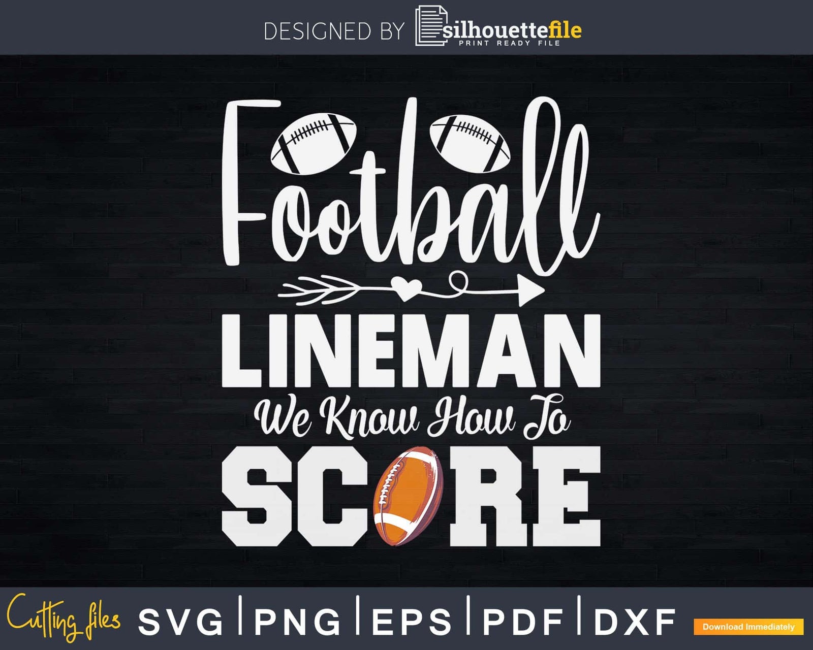 Football Lineman Score Svg Dxf Cricut Files | Silhouettefile