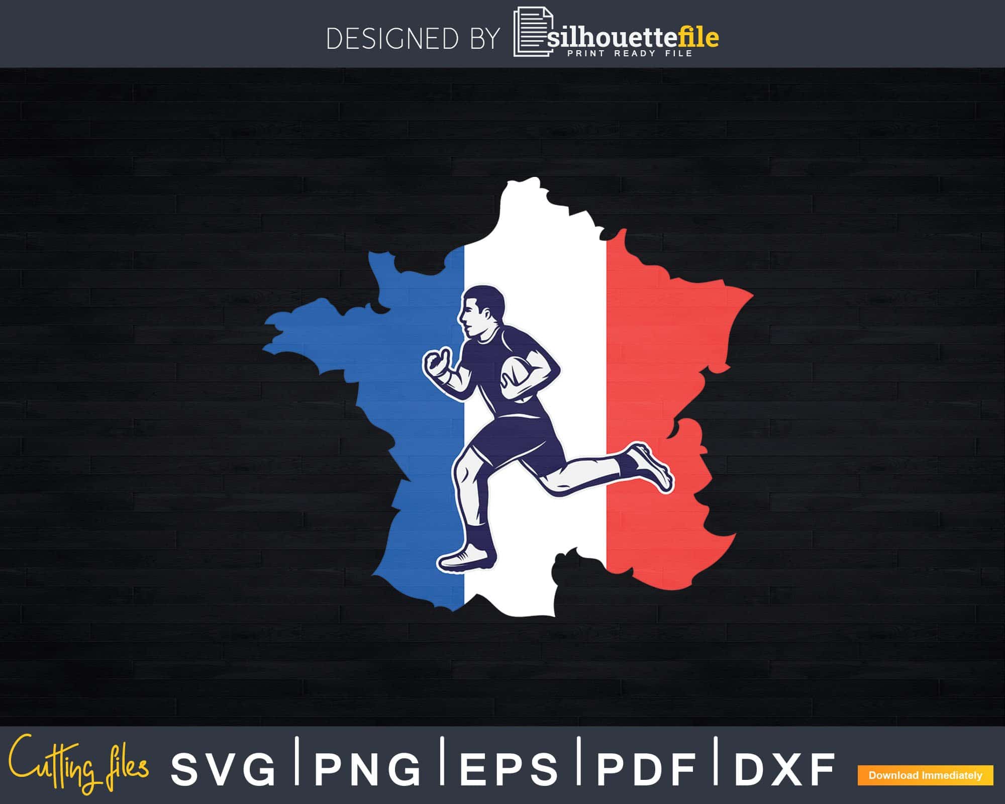 France Rugby Jersey Svg Dxf Cricut Cut Files | SilhouetteFile