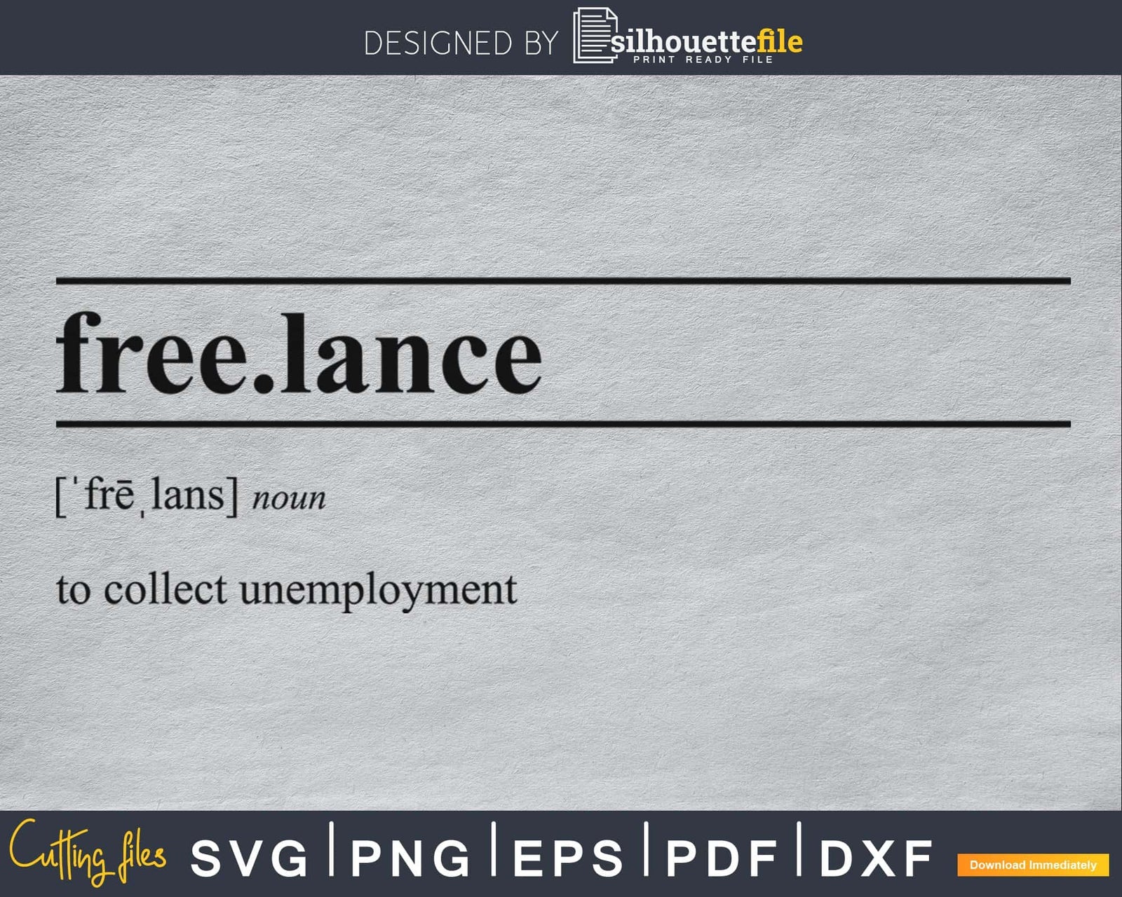 Freelance definition svg printable file by Silhouette File | SilhouetteFile