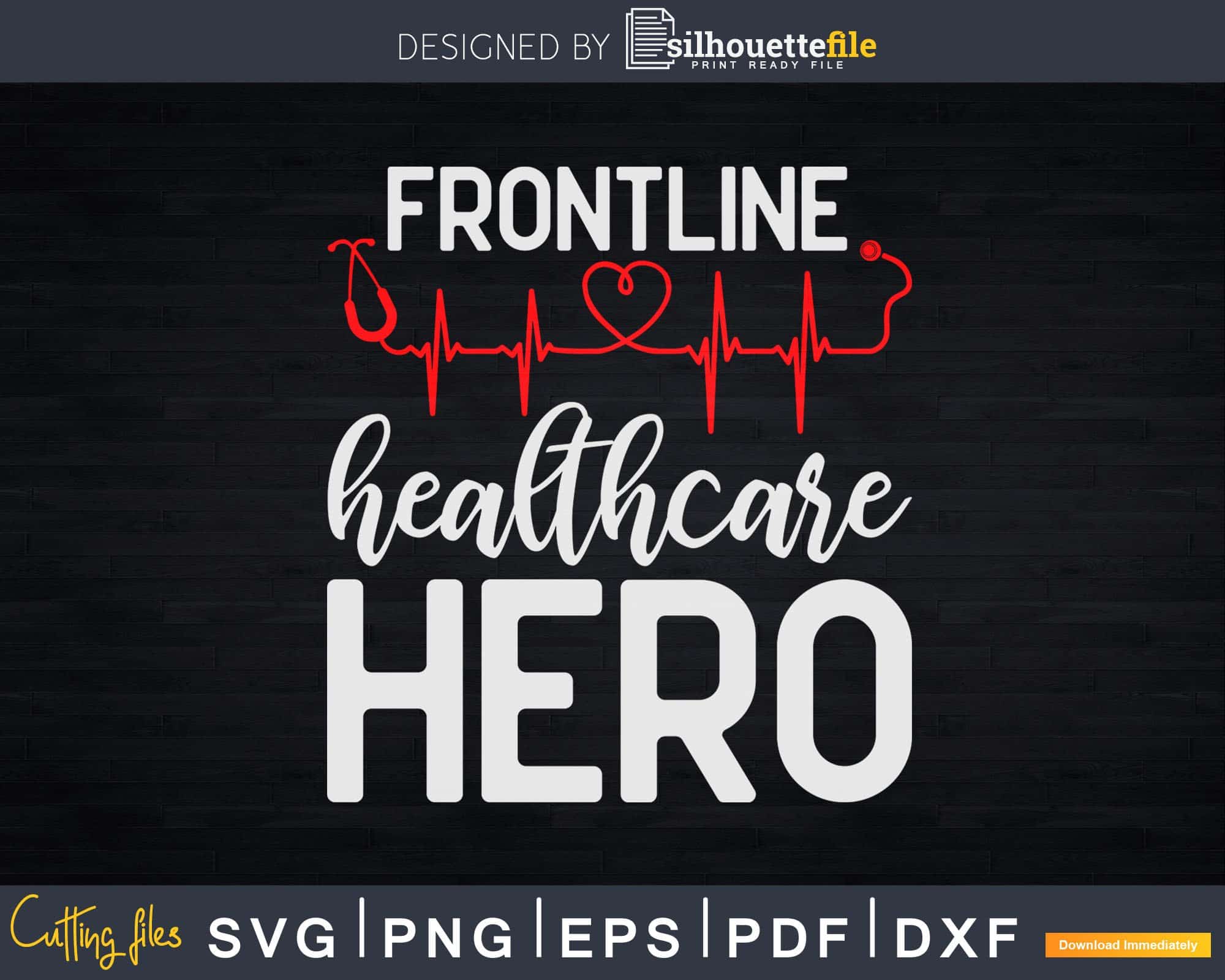 Frontline Healthcare Hero Essential Worker Svg Dxf Cut Files ...