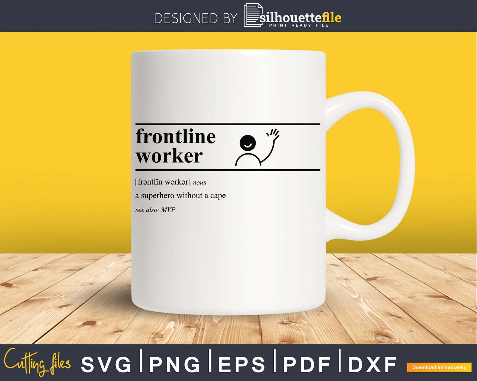 Frontline worker definition svg printable files by SilhouetteFile ...