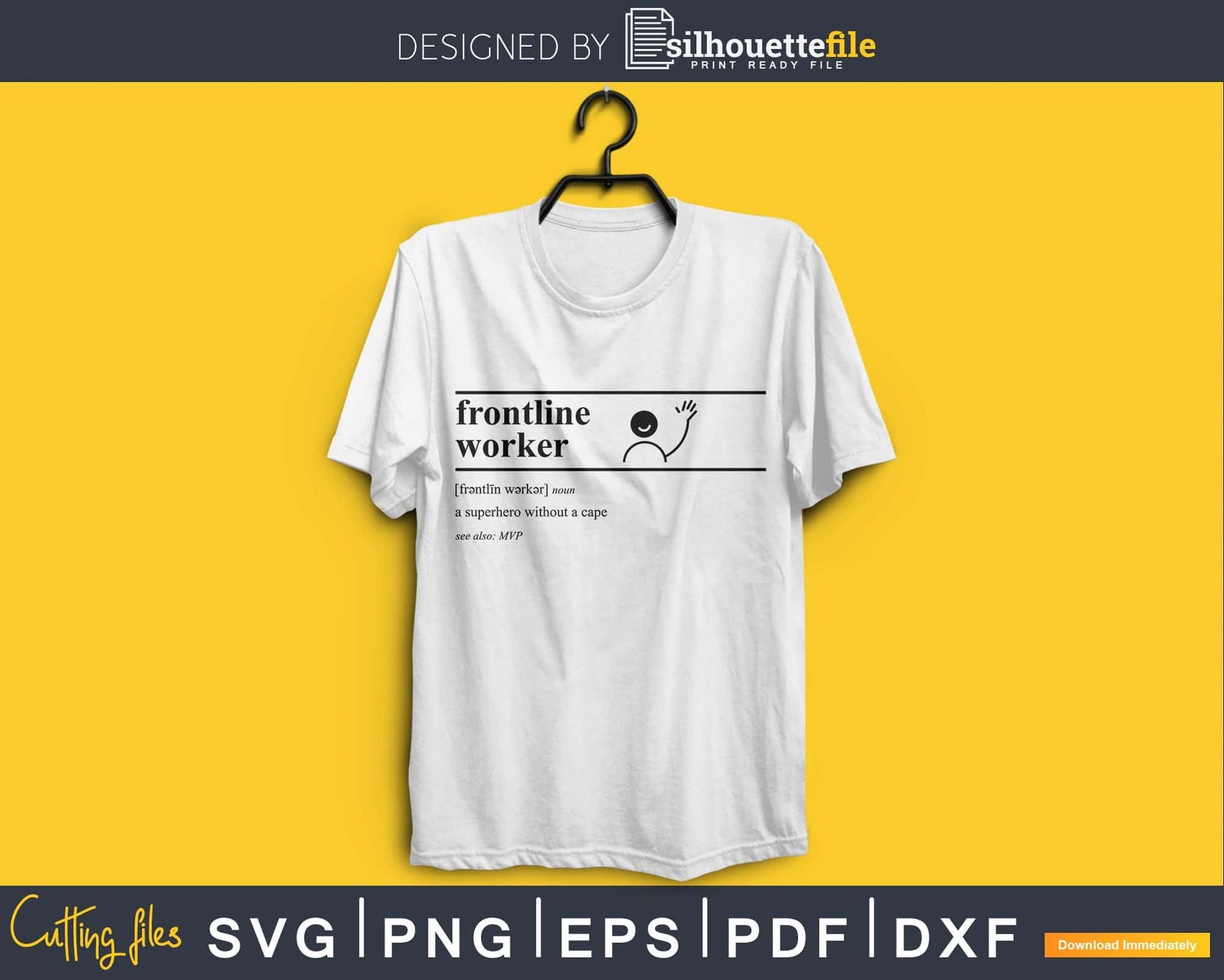 Frontline worker definition svg printable files by SilhouetteFile ...