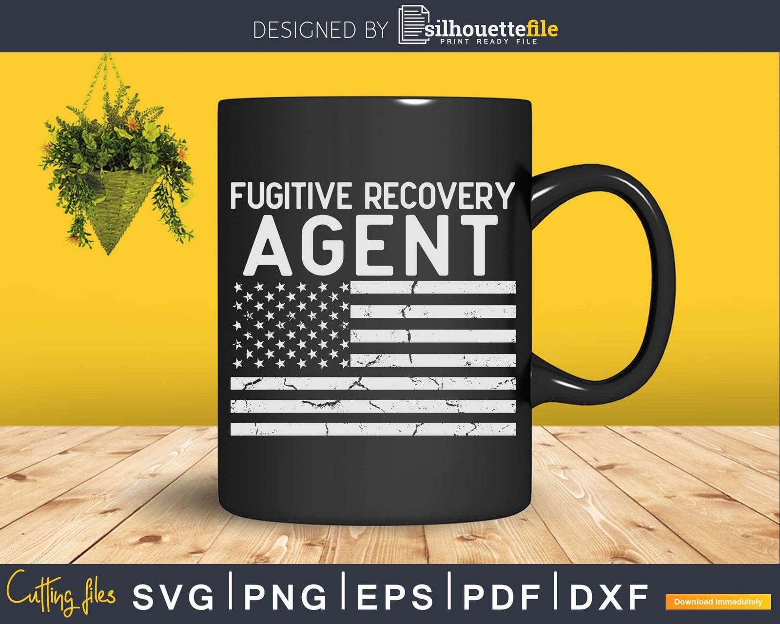 Fugitive Recovery Agent American Flag Svg Dxf Design Files | Silhouettefile