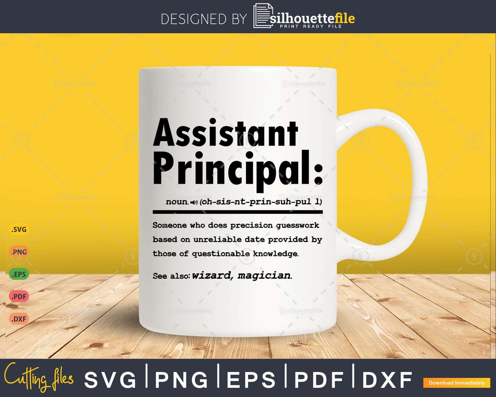 Funny Assistant Principal Definition Graduation Gift Svg Craft Design ...