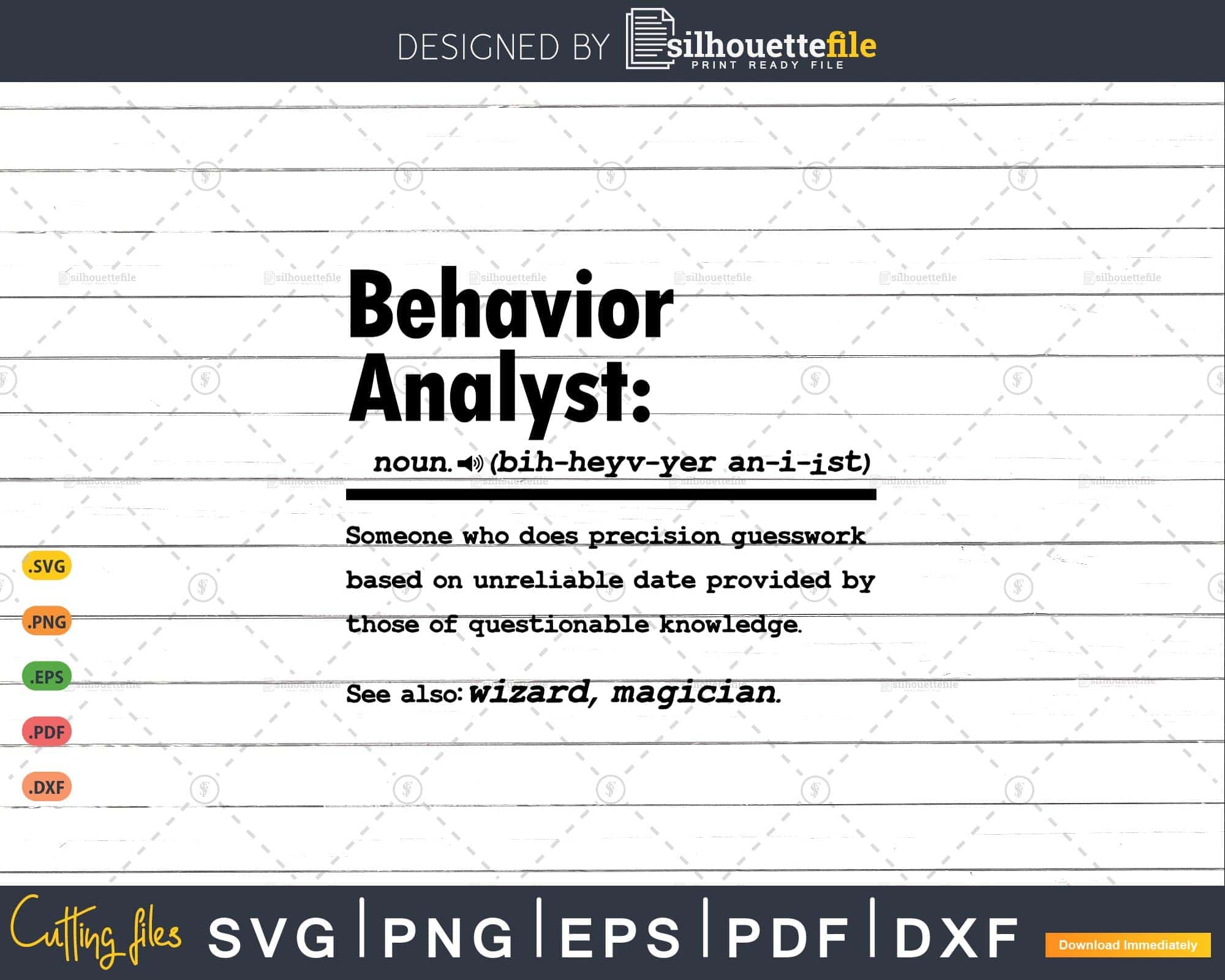 Funny Behavior Analyst Definition Graduation Svg Png Cut Files ...