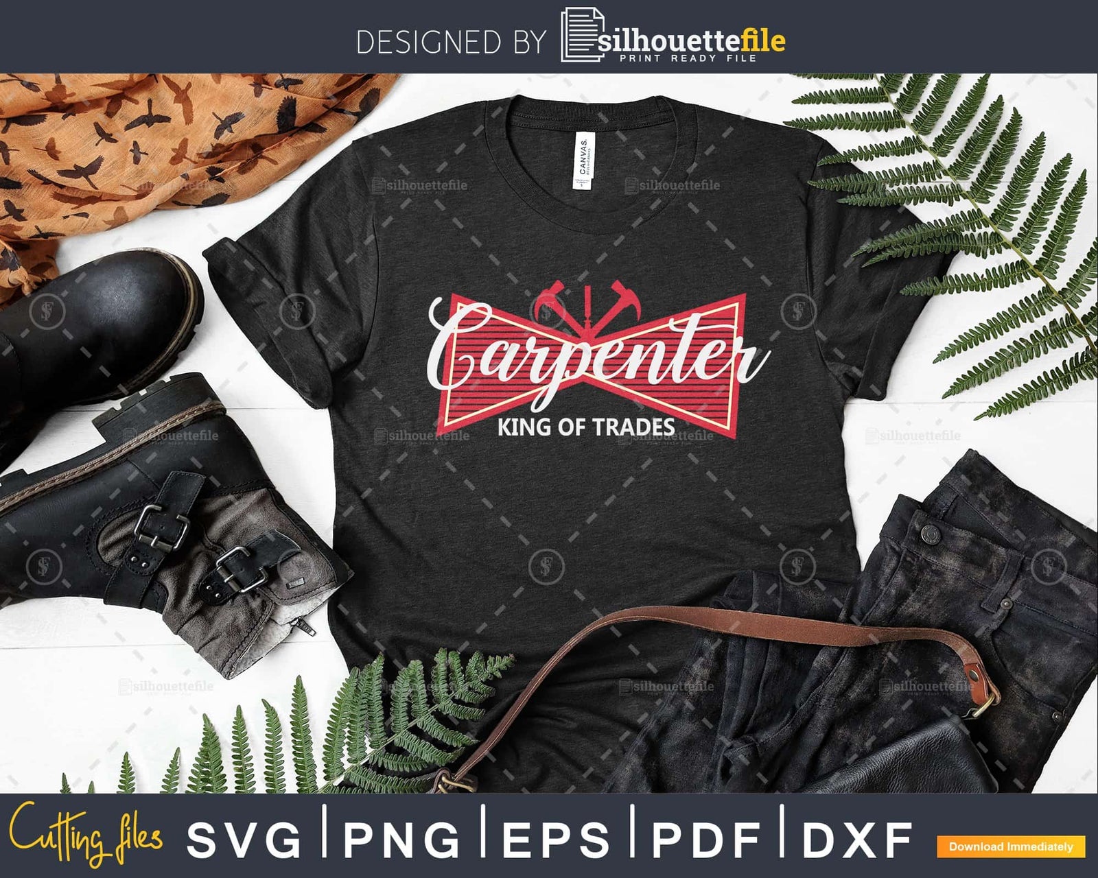 Funny Carpenter King of Trades Svg instant download cut files ...