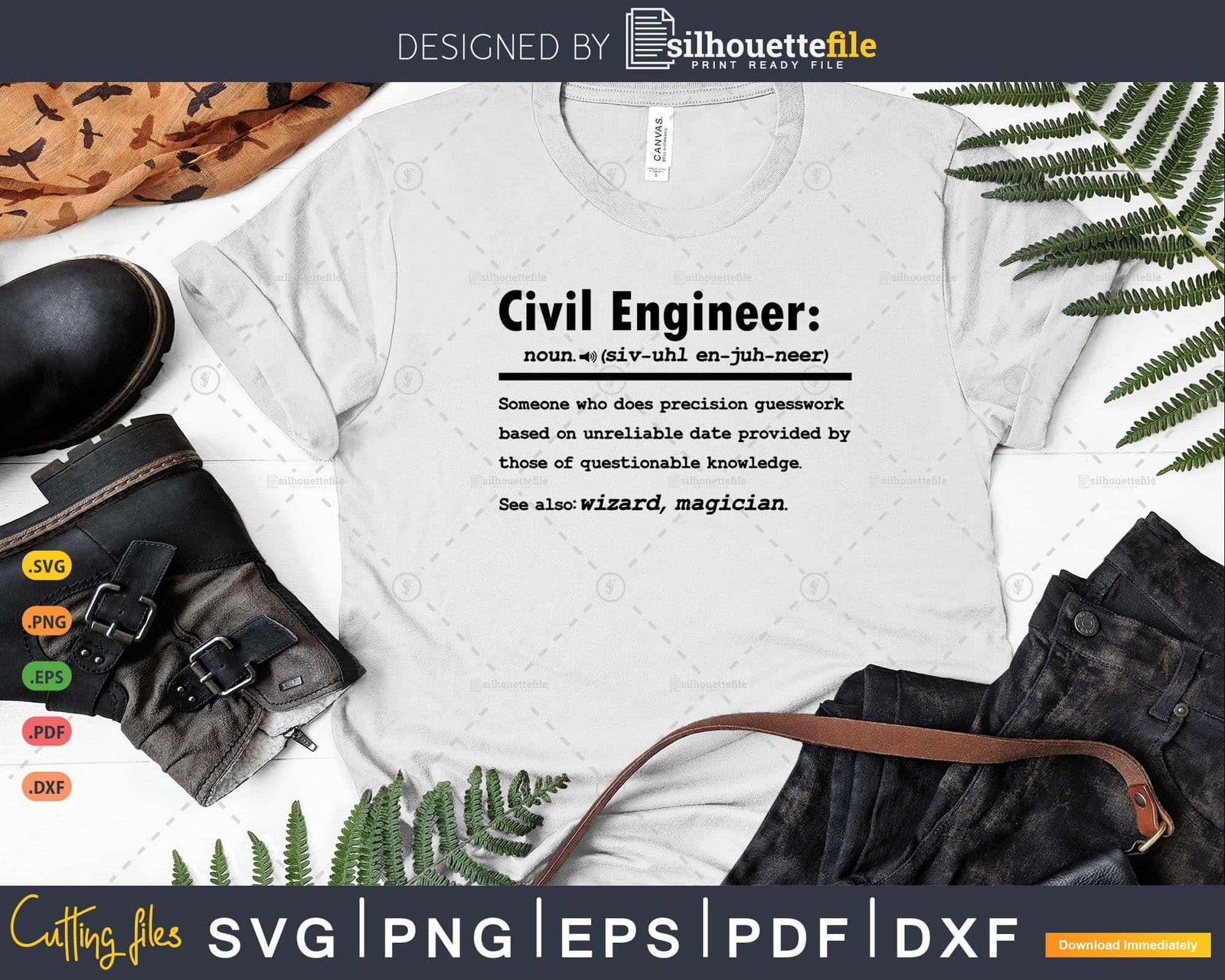 Funny Civil Engineer Definition Graduation Svg Png Crafts File ...