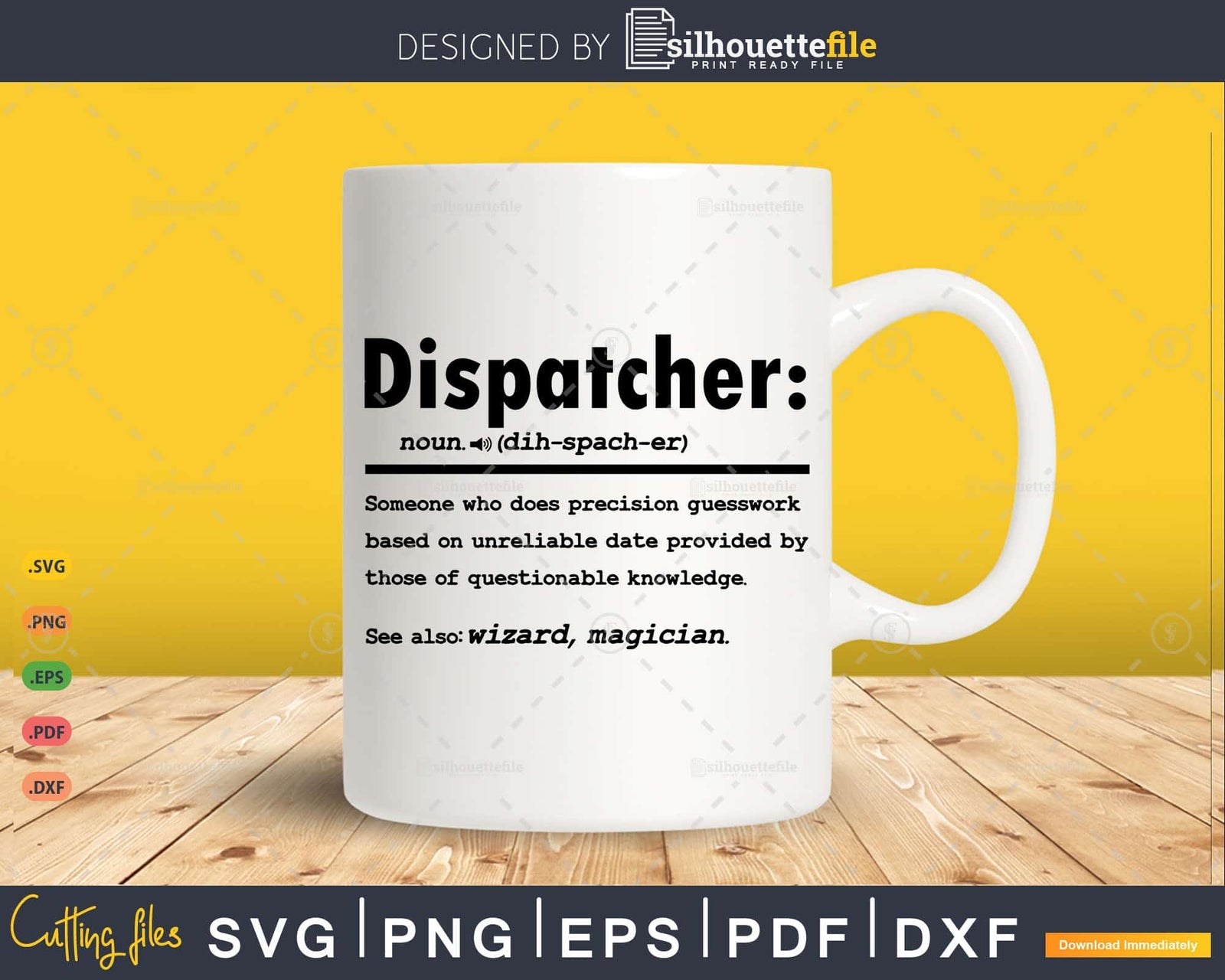 Funny Dispatcher Definition Graduation Gift Svg Digital File ...