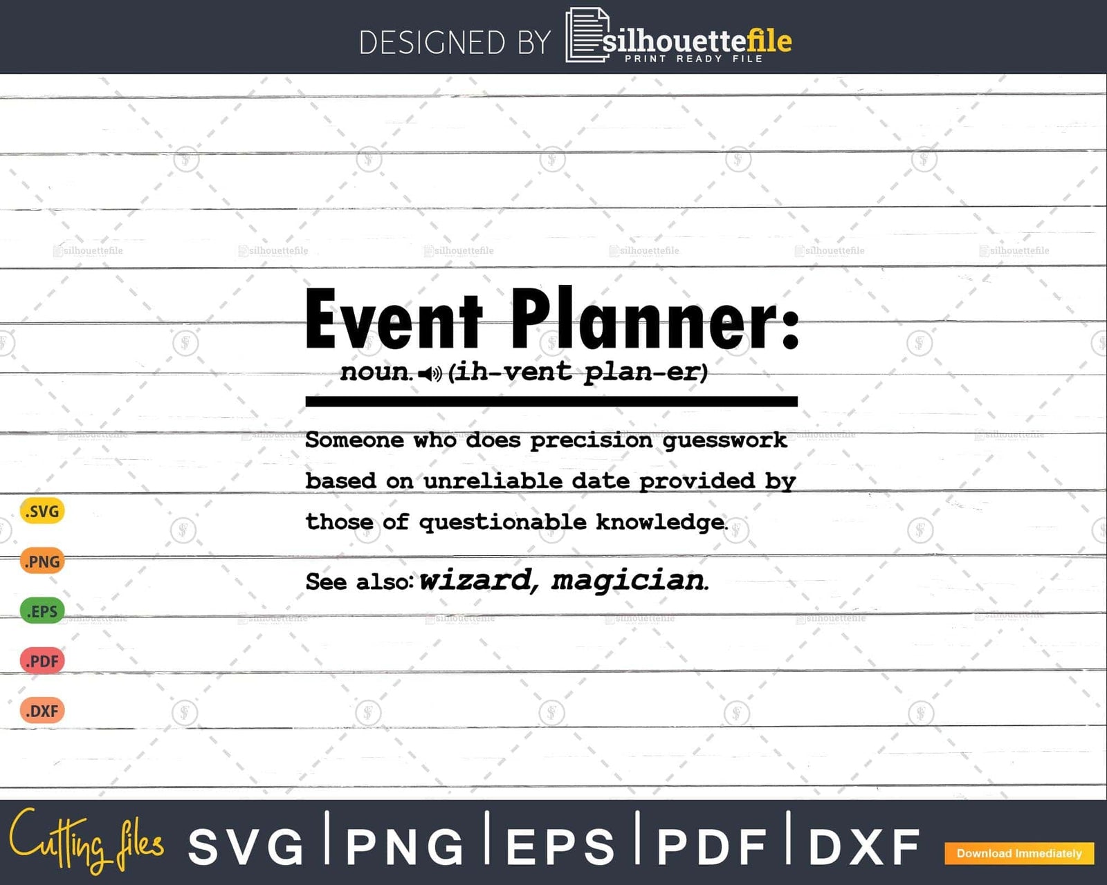Funny Event Planner Definition Graduation Svg Png Cricut File ...