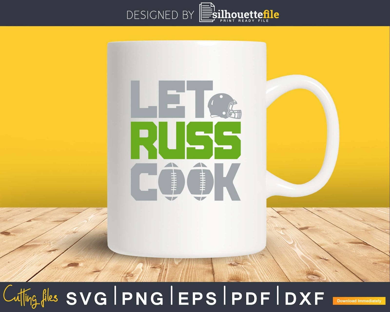 Funny Let Russ Cook Seattle Football Season Fan svg png dxf ...