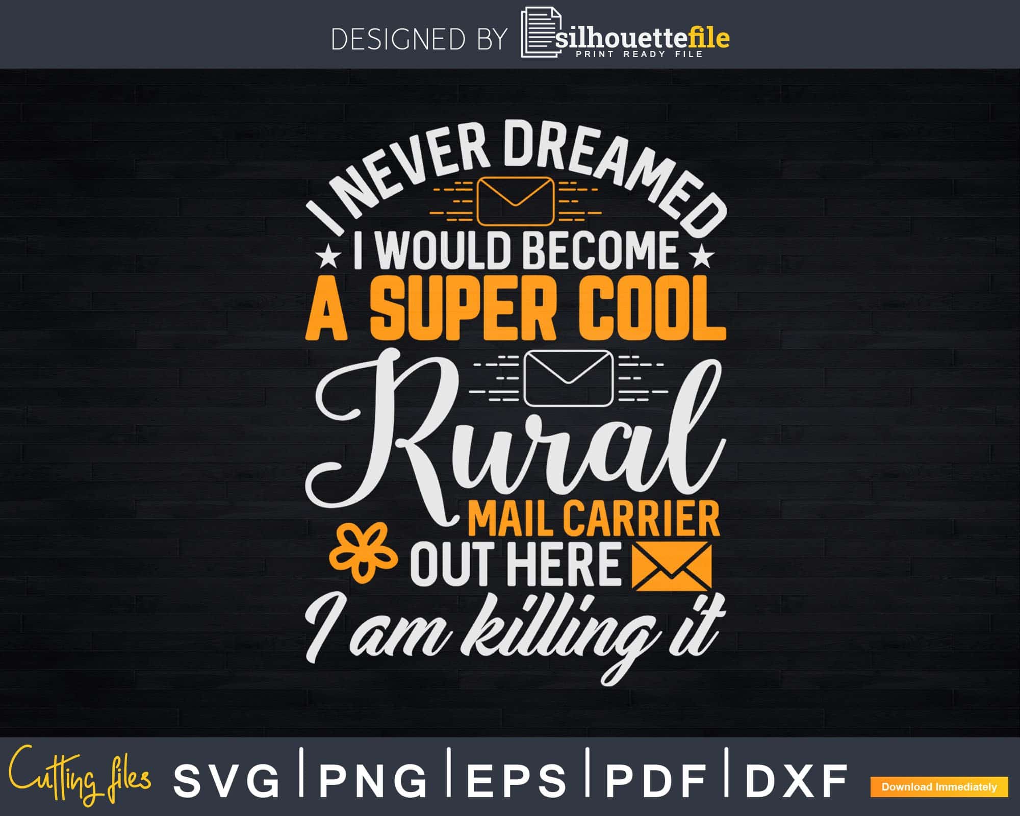 Funny Mailman Mail Carrier Postal Worker Postman Svg Dxf Cut ...