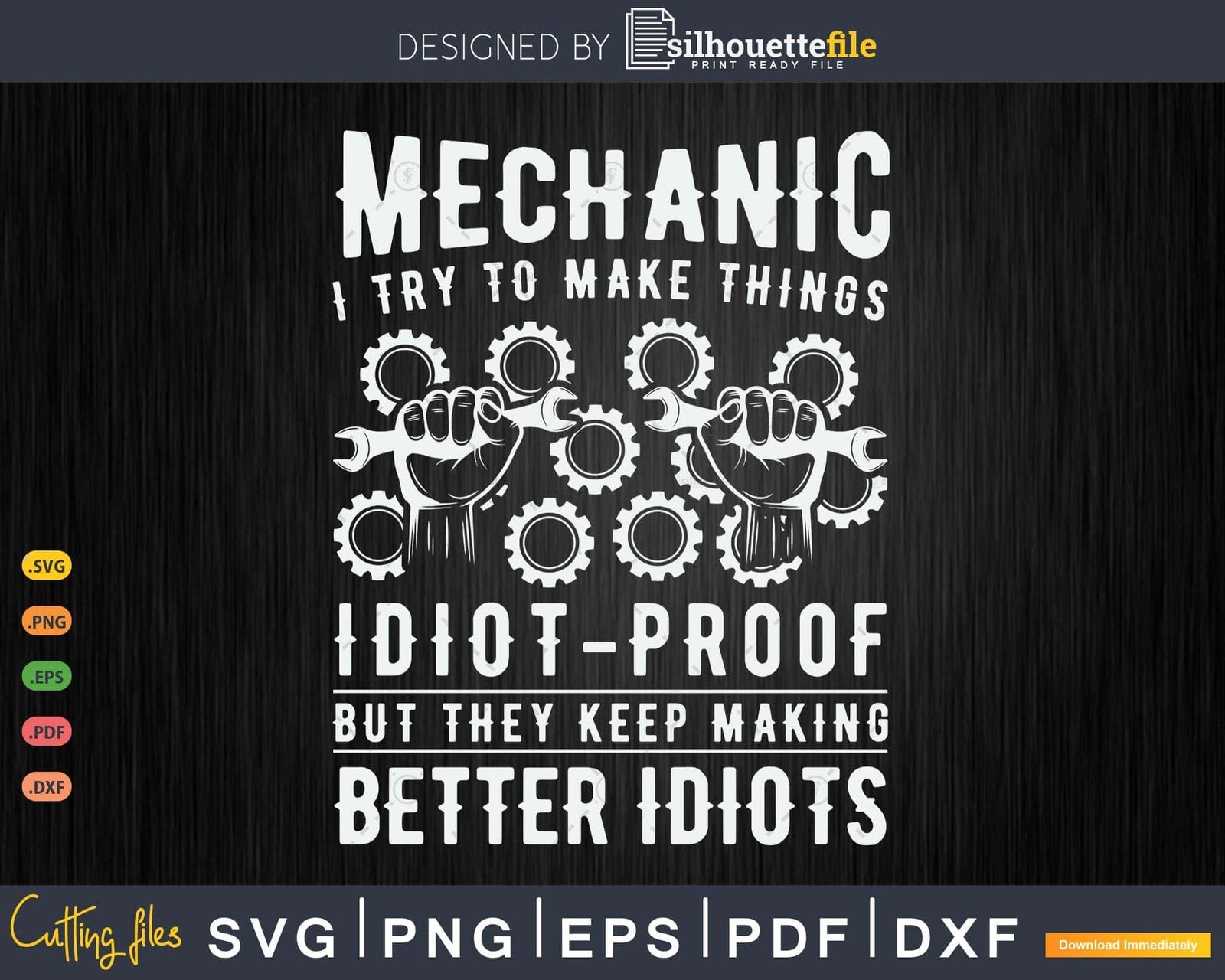 Funny Mechanic Design For Men Dad Car Garage Auto Mechanics Svg Cut ...