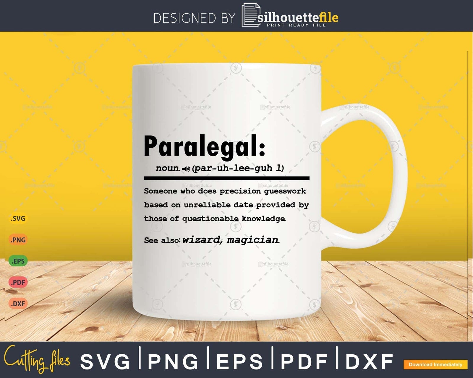 Funny Paralegal Definition Graduation Svg Png Cricut File | Silhouettefile