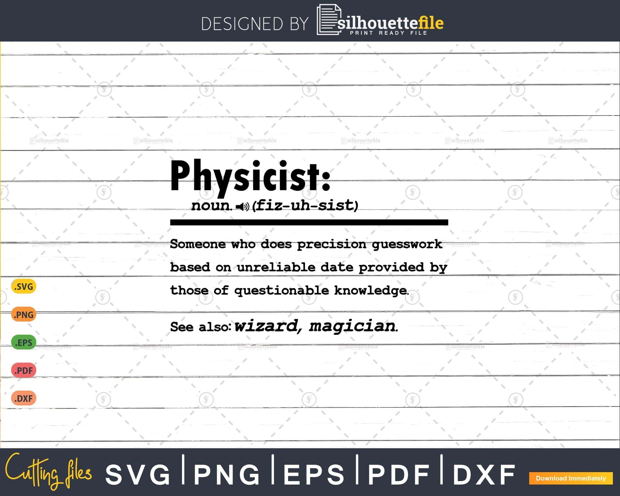 Funny Physicist Definition Graduation Gift For Physicist Svg Cutting ...