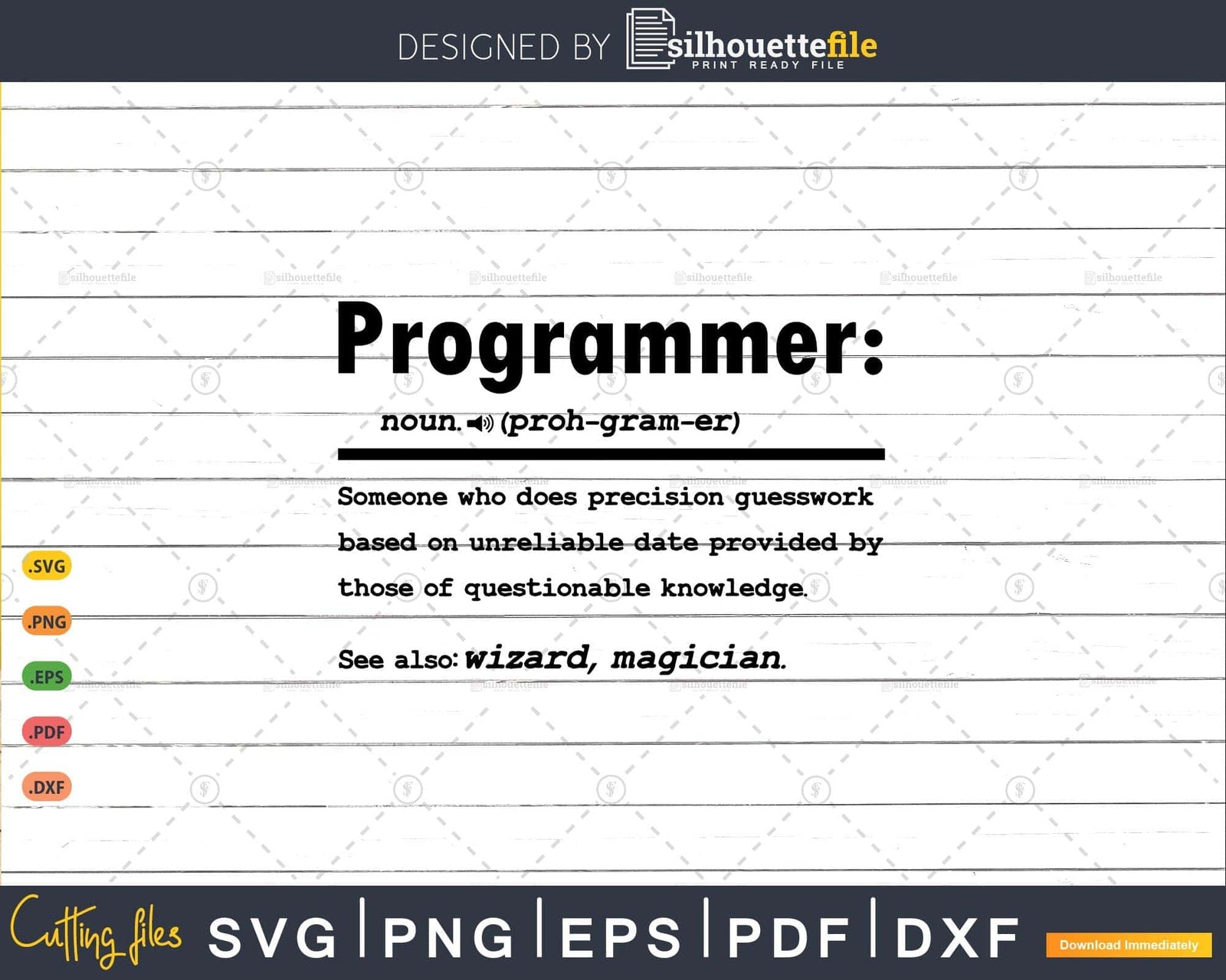 Funny Programmer Definition Graduation Gift For Programmer Svg Cricut ...
