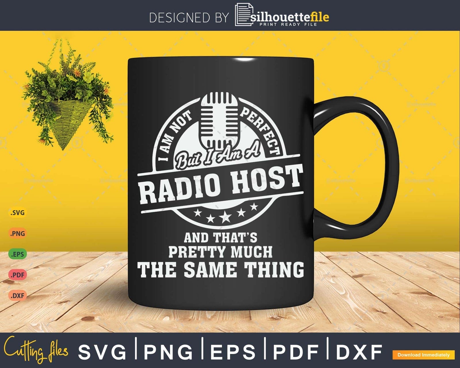 Funny Radio Host Perfect Radio Announcer Svg Png Cut Files | Silhouettefile
