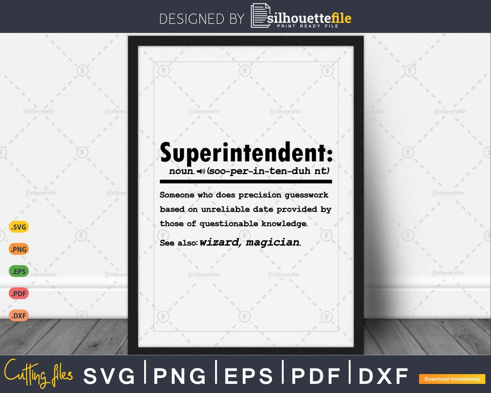 Funny Superintendent Definition Graduation Svg Png Cricut Files ...