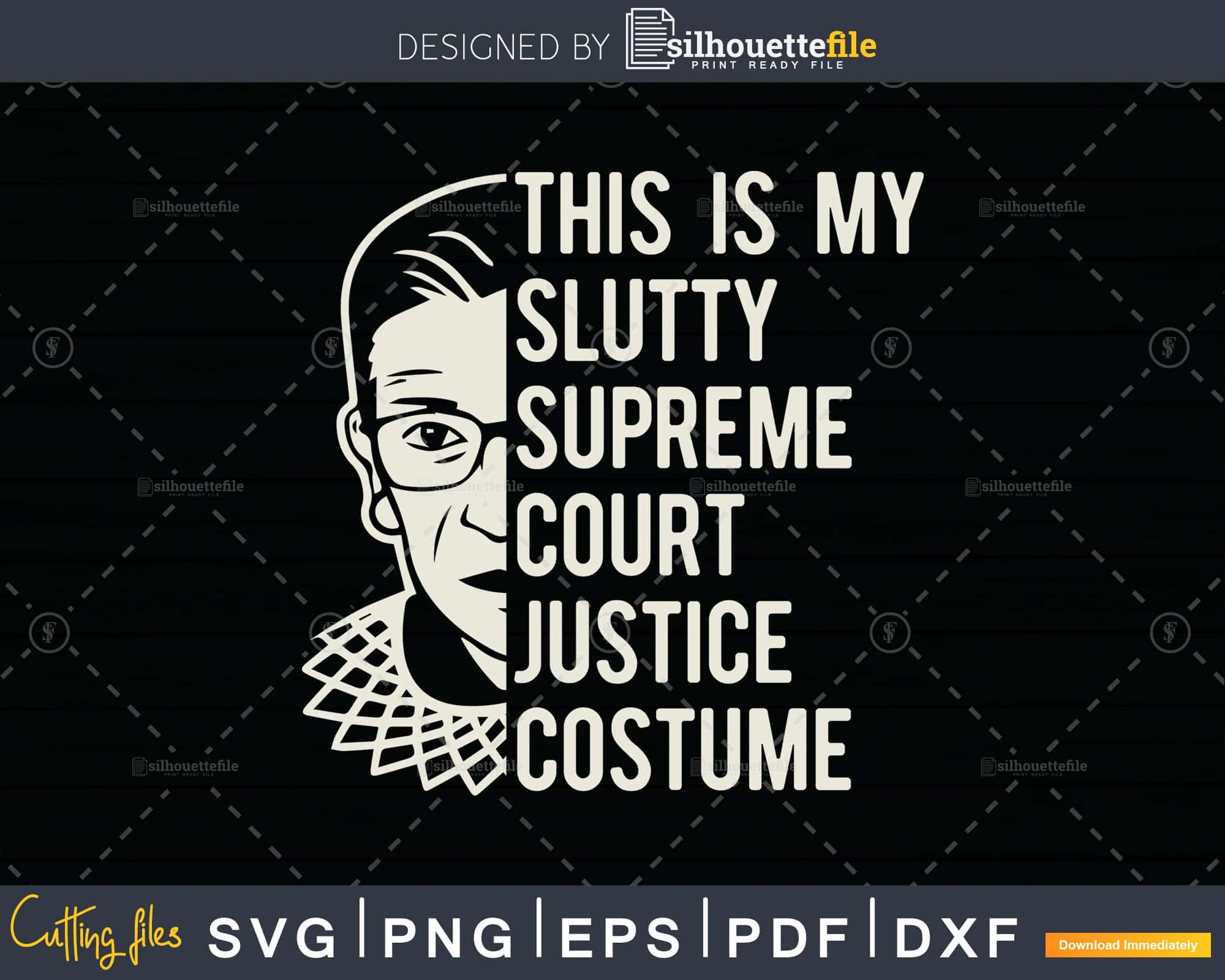 Funny Supreme Court RBG Feminist svg png cut file design | Silhouettefile