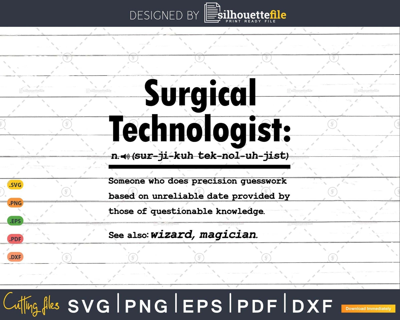 Funny Surgical Technologist Definition Graduation Svg Png Cricut Files ...
