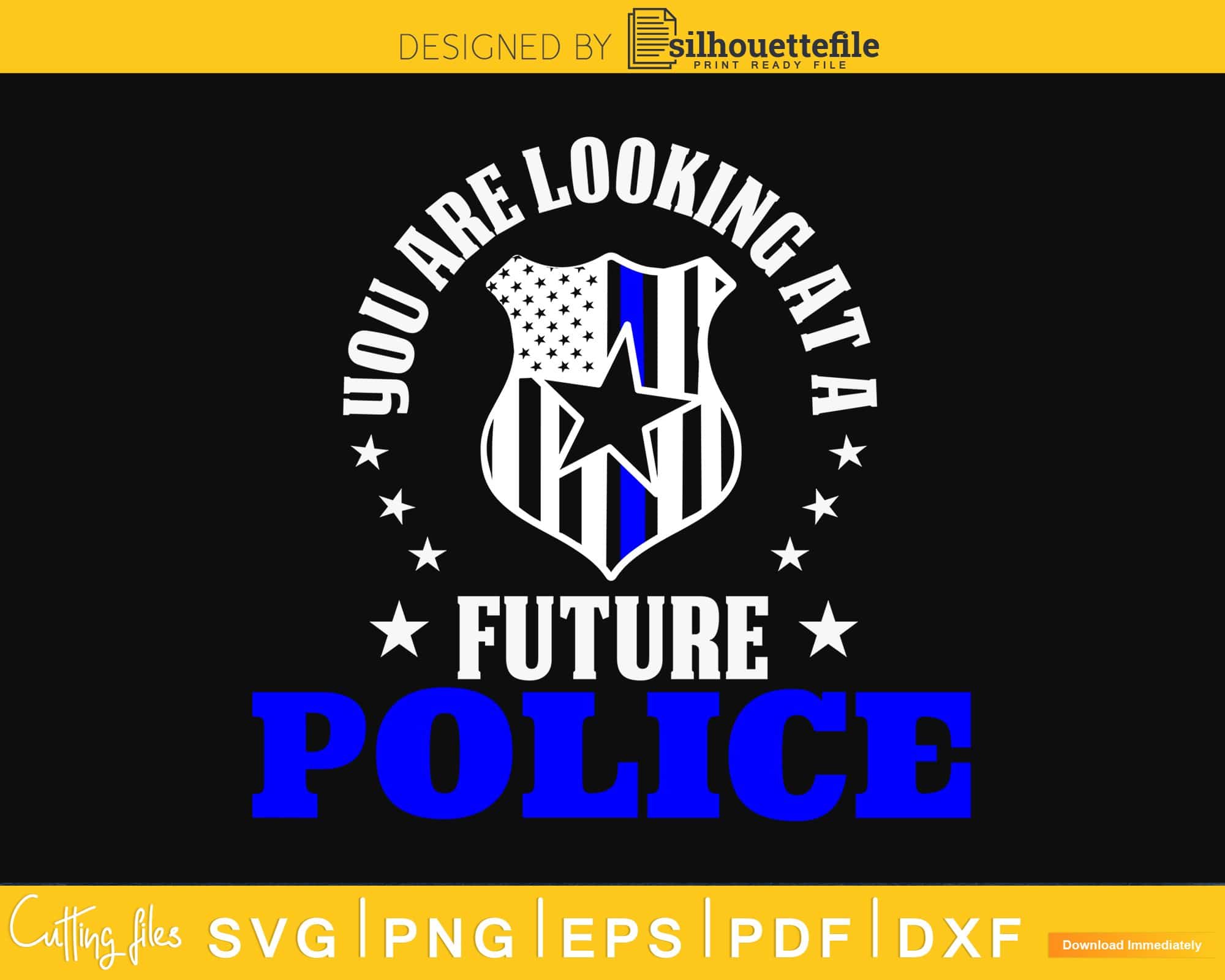 Future Police craft cut svg cutting design cricut silhouette cameo file ...