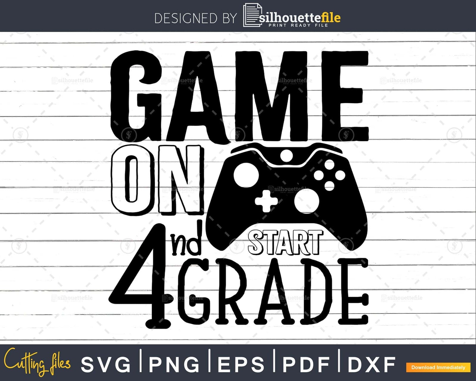 Game On 4th Grade Back to School kids shirt designs svg | Silhouettefile