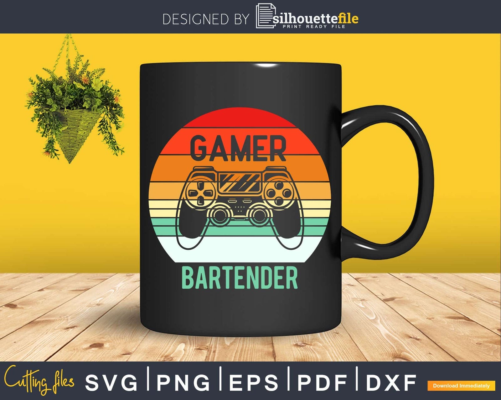 Gamer Bartender Vintage 60s 70s Gaming Png Svg Files For Cricut ...