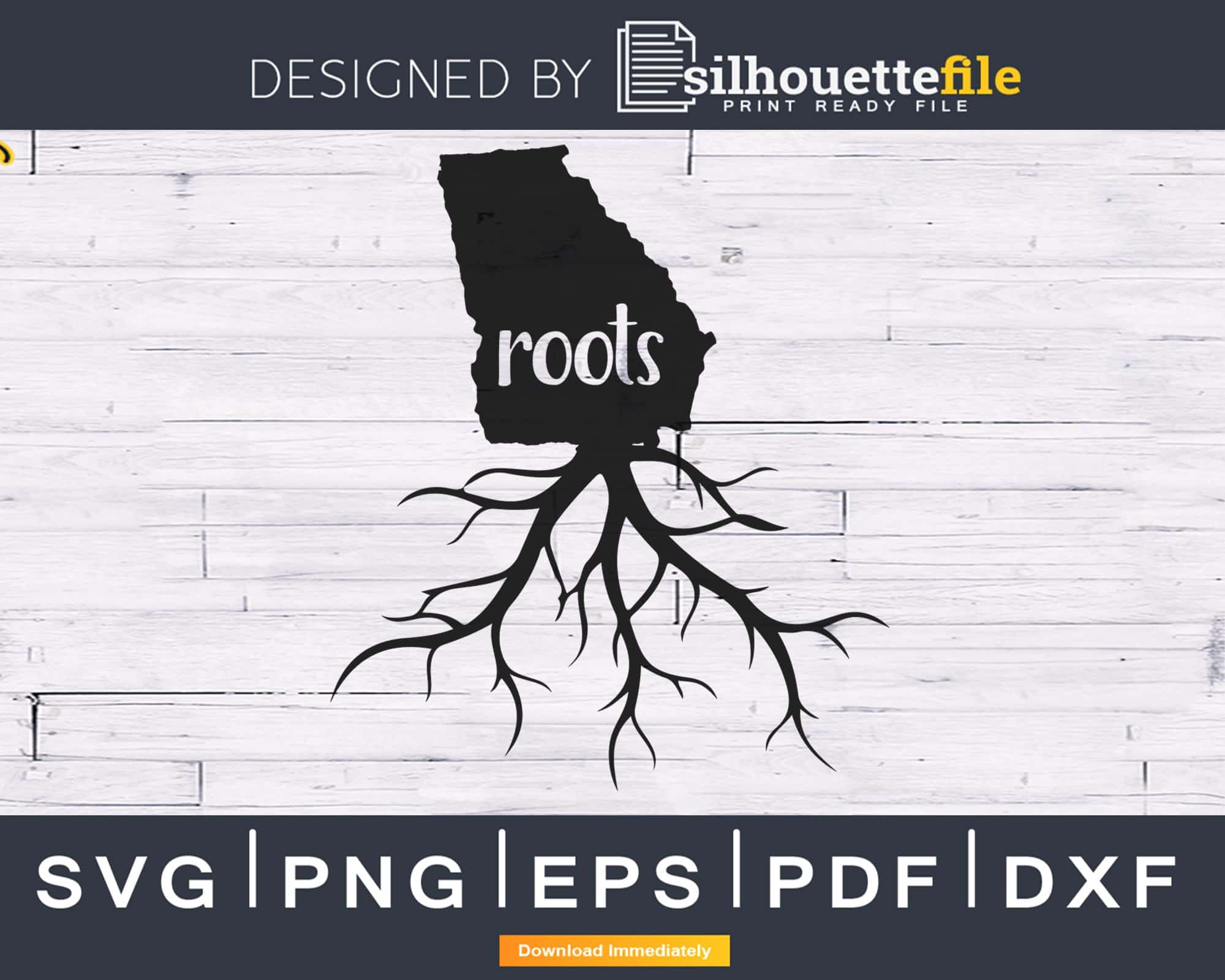 Georgia GA Roots Home Native Map SVG PNG cricut cut | SilhouetteFile