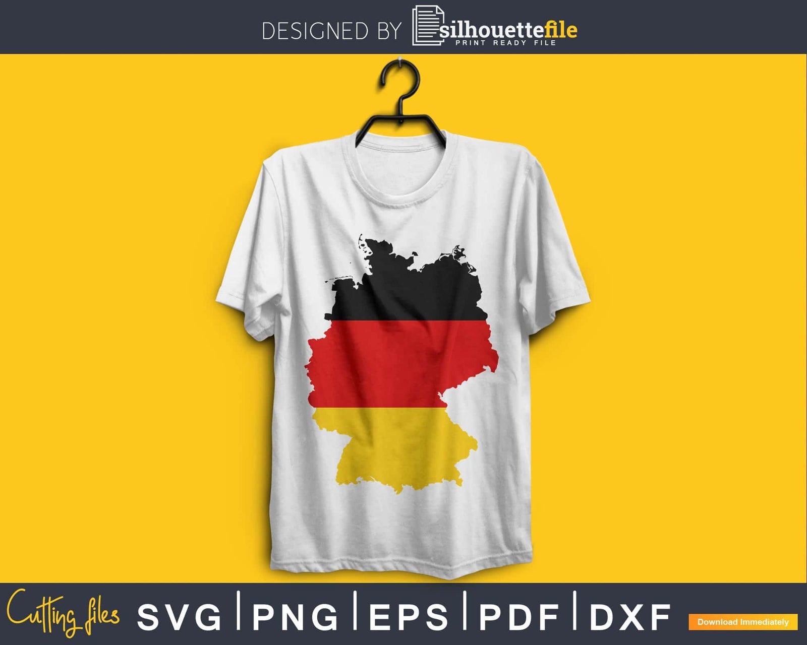 German Flag map Germany Day svg cricut png cutting | Silhouettefile
