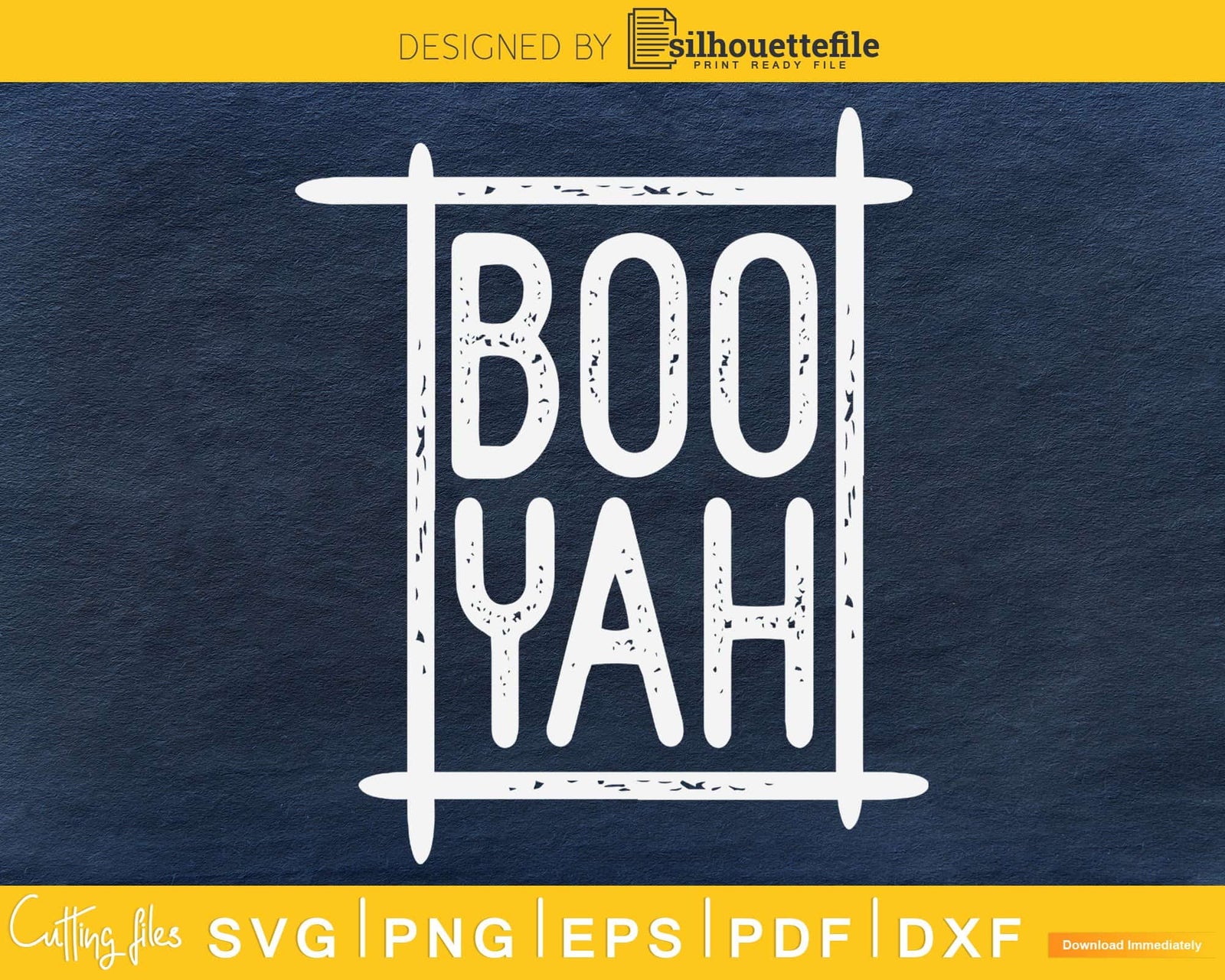 Ghost Boo Yah Booyah Halloween svg craft cut files | Silhouettefile