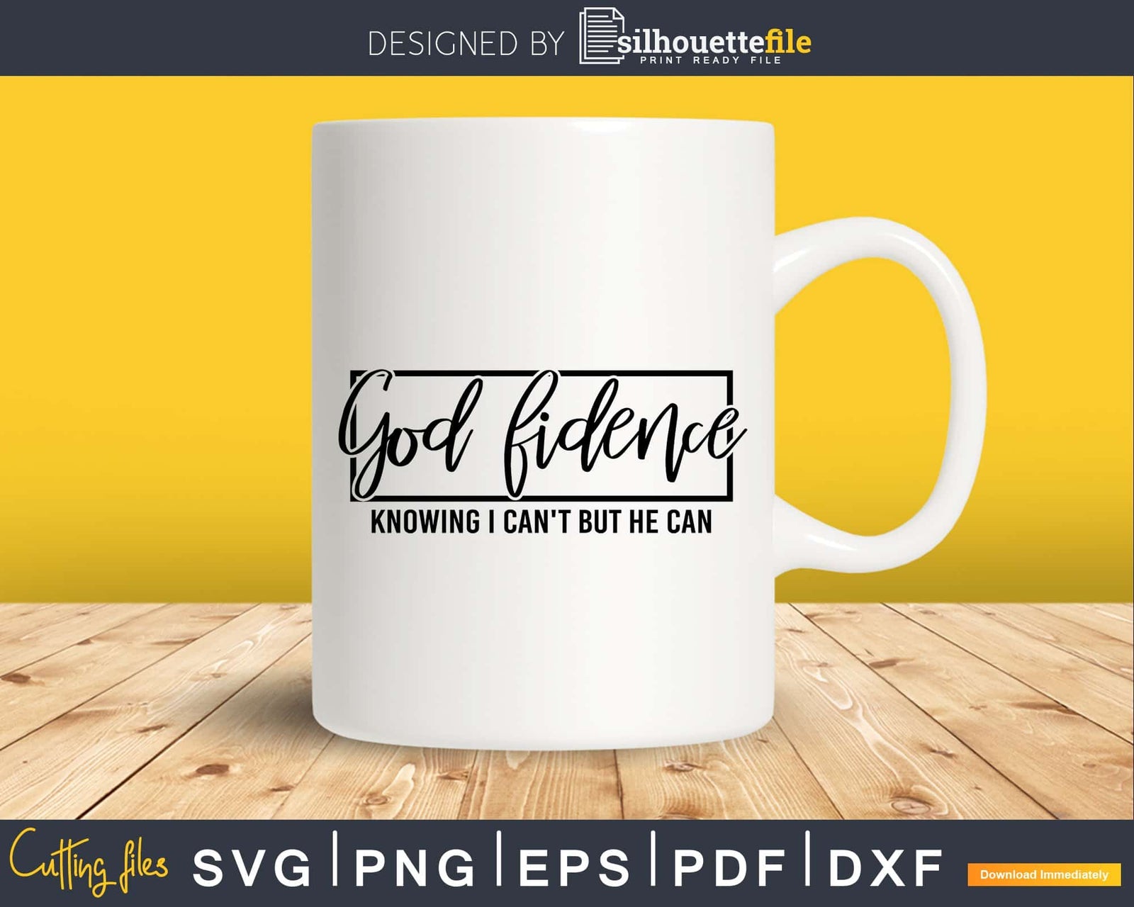 Godfidence cute Christian Svg Png Design Cricut Printable Cut File ...