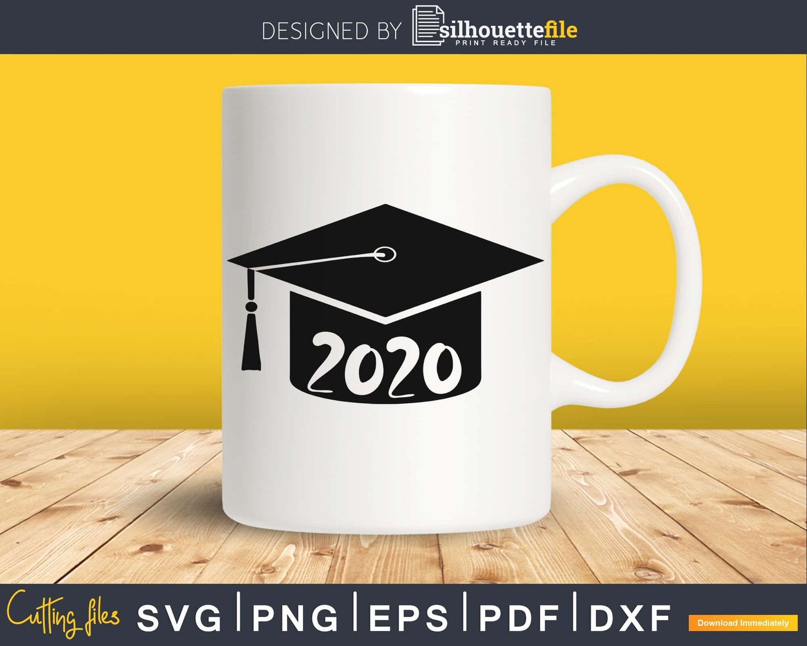 Graduation Cap 2020 Cricut cut digital svg files | SilhouetteFile