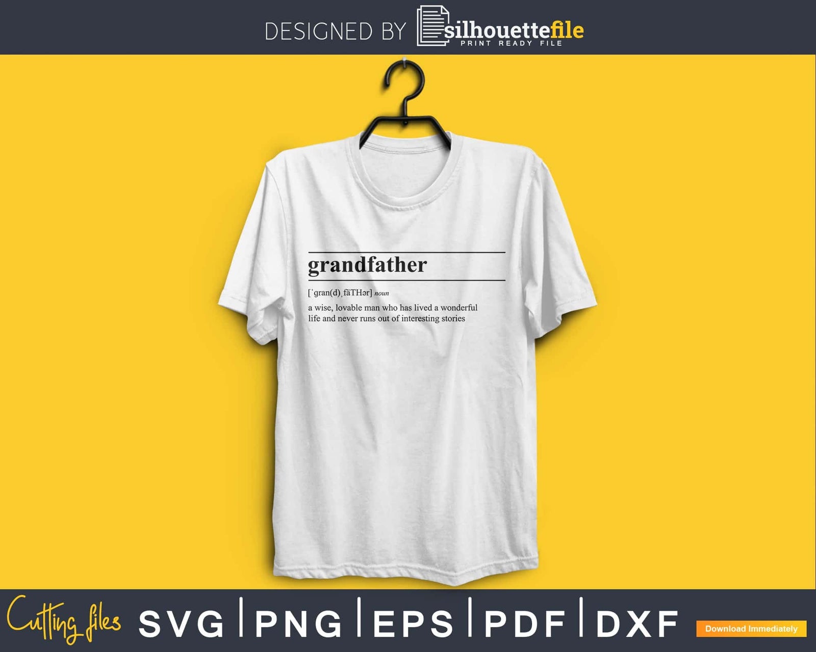 Grandfather definition svg printable family file by Silhouette File ...