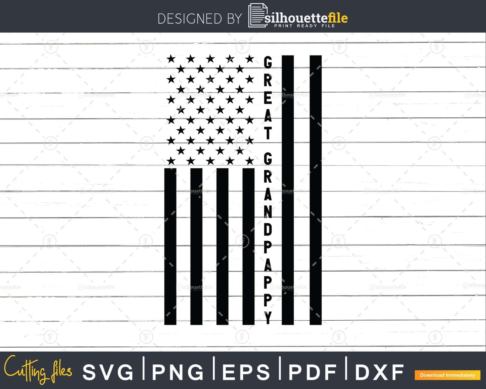 Great Grandpappy USA Flag 4th Of July Svg Png T-shirt Design ...