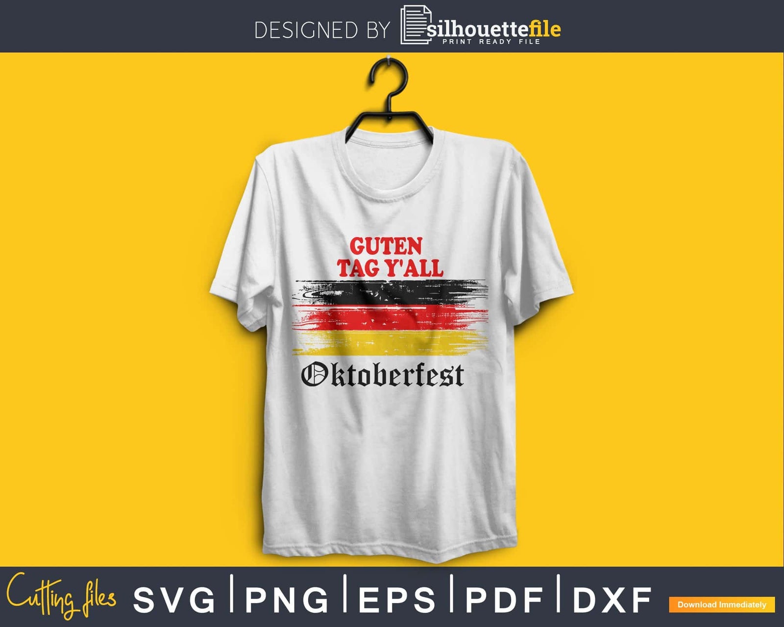 Guten tag y’all oktoberfest svg png cricut digital | Silhouettefile