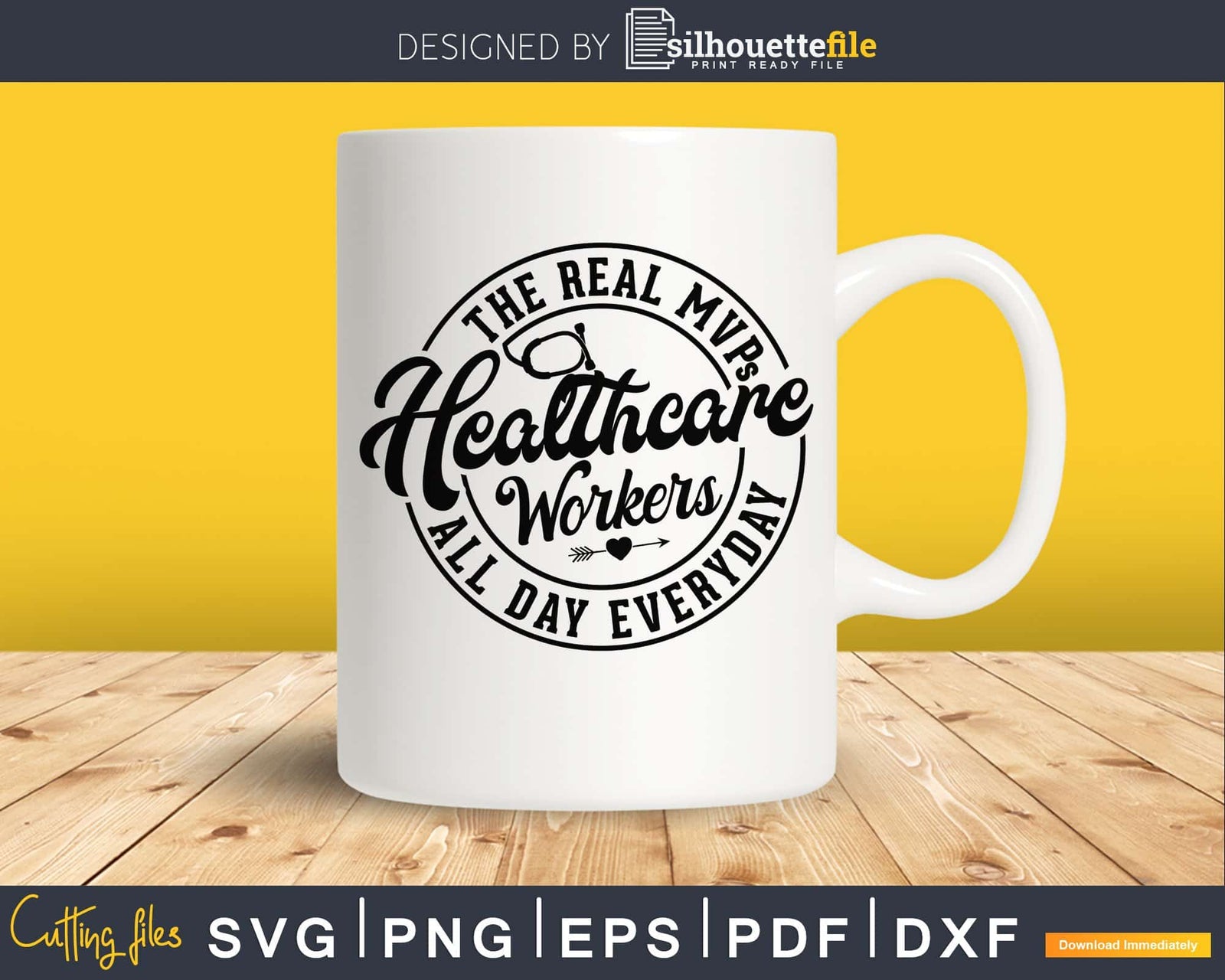 Healthcare Workers the Real MVP All Day Everyday Nurse svg | Silhouettefile