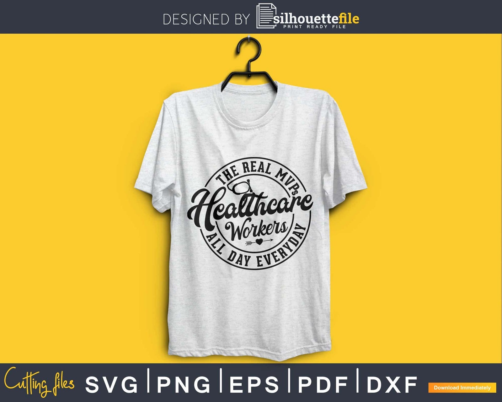 Healthcare Workers the Real MVP All Day Everyday Nurse svg | Silhouettefile