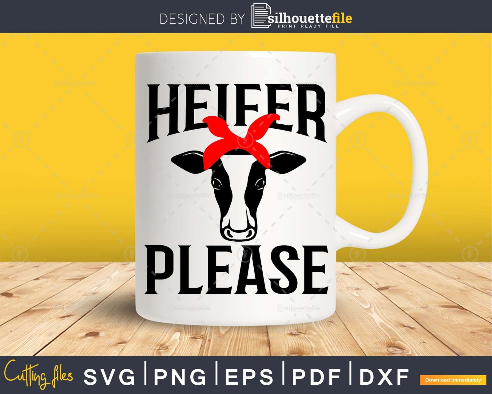 Heifer please Cow with bandana svg cricut printable cut file ...