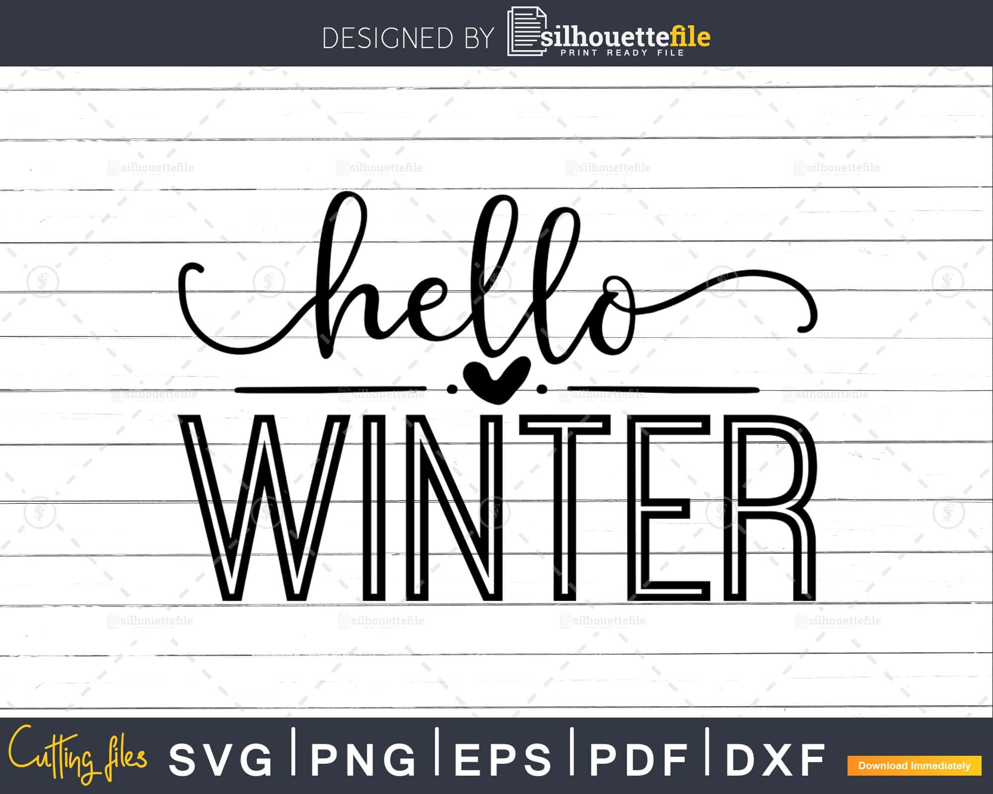 Hello Winter svg Christmas Svg Designs Cricut Craft Cut File ...