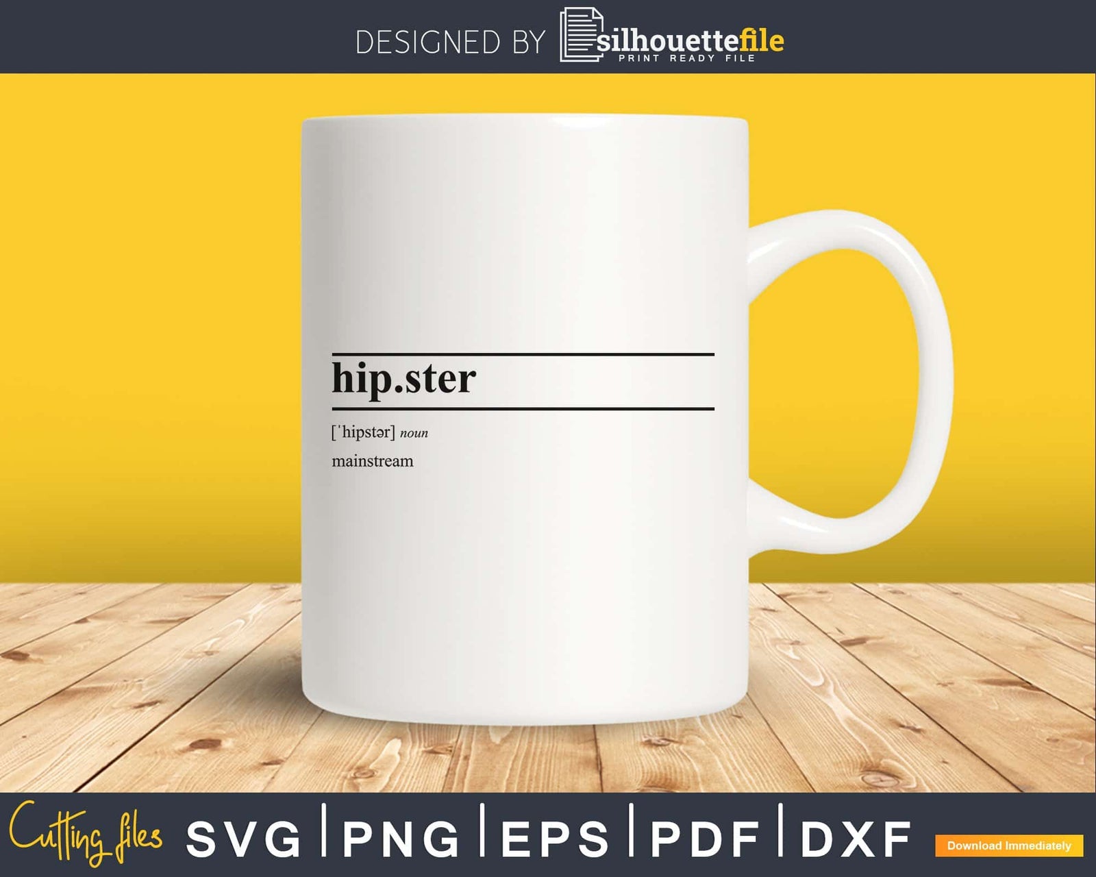 Hipster definition svg printable file by Silhouette File | Silhouettefile