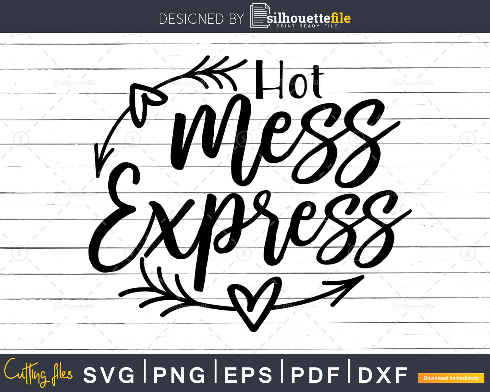 Hot Mess Express Svg Dxf Png Eps Funny Cricut Printable Cut Files ...