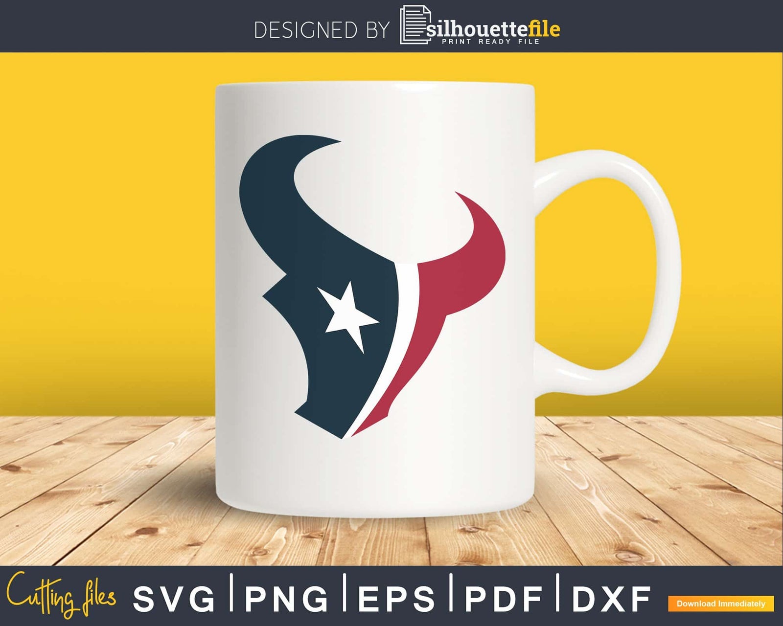 Houston Texans NFL Football Logo SVG cricut cut files | SilhouetteFile