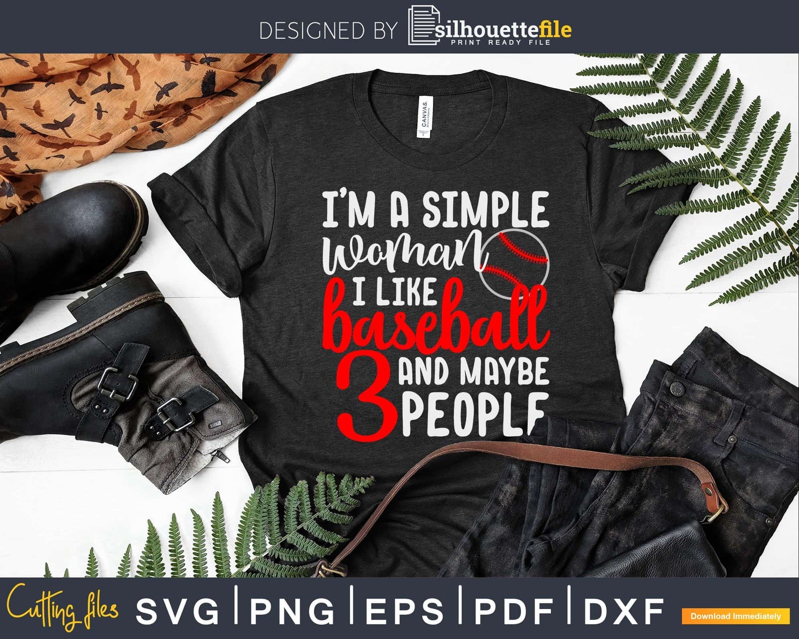 I Like Baseball and maybe 3 People svg Cricut Cut Files | Silhouettefile