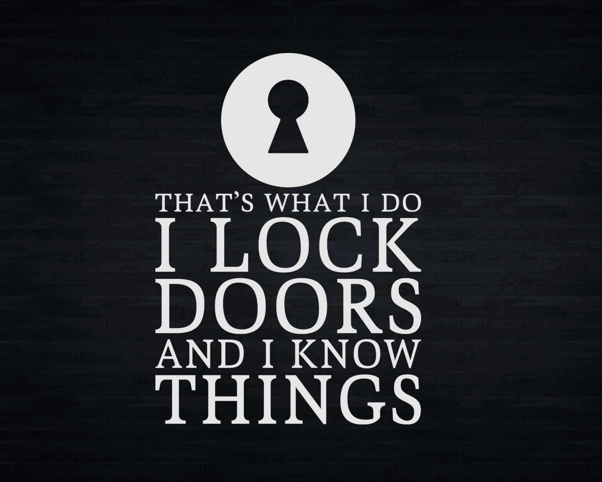I Lock Doors Funny Locksmith Svg Png Merch-Ready T-shirt | Silhouettefile