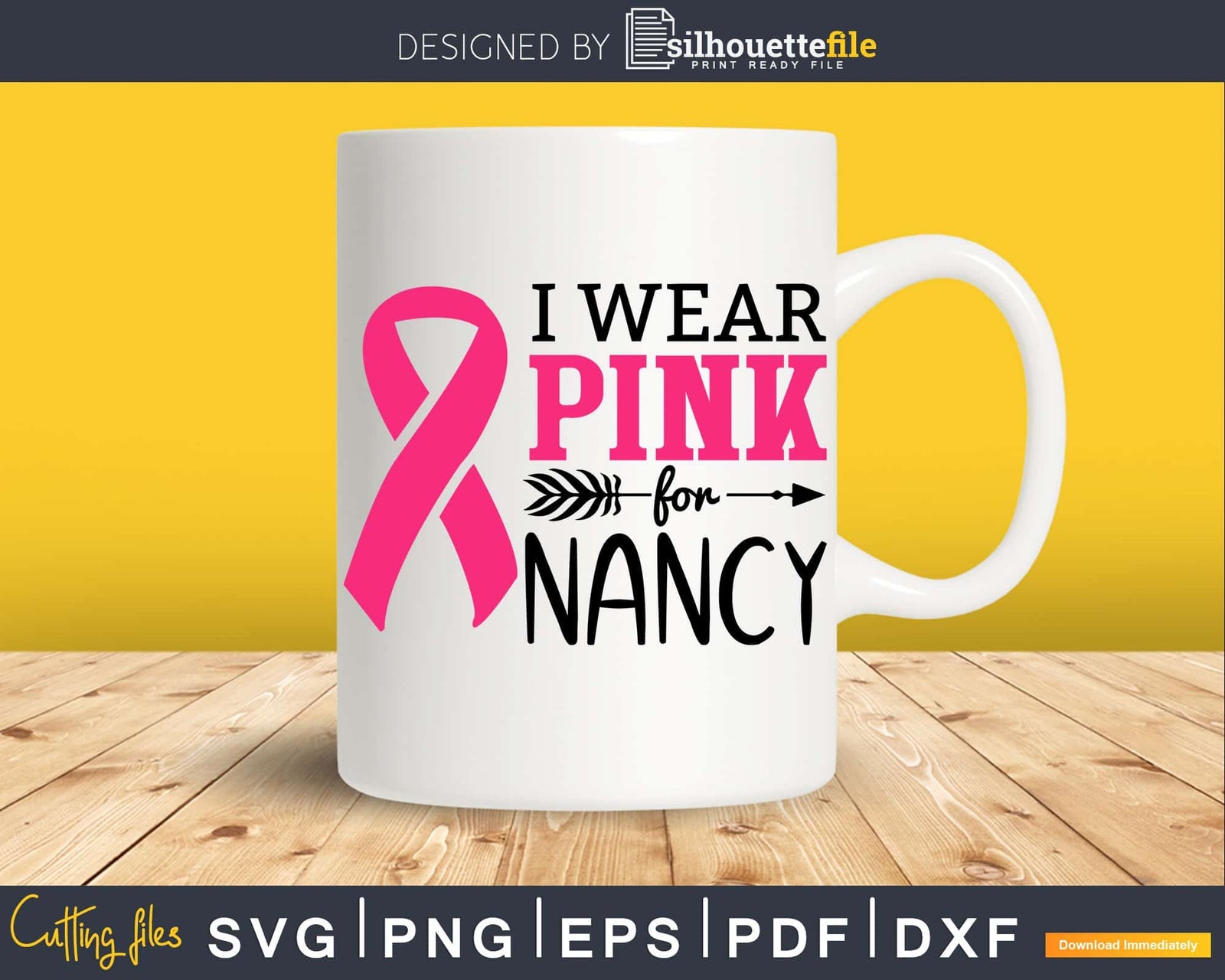 I Wear Pink For nancy svg png dxf digital printable cutting files ...
