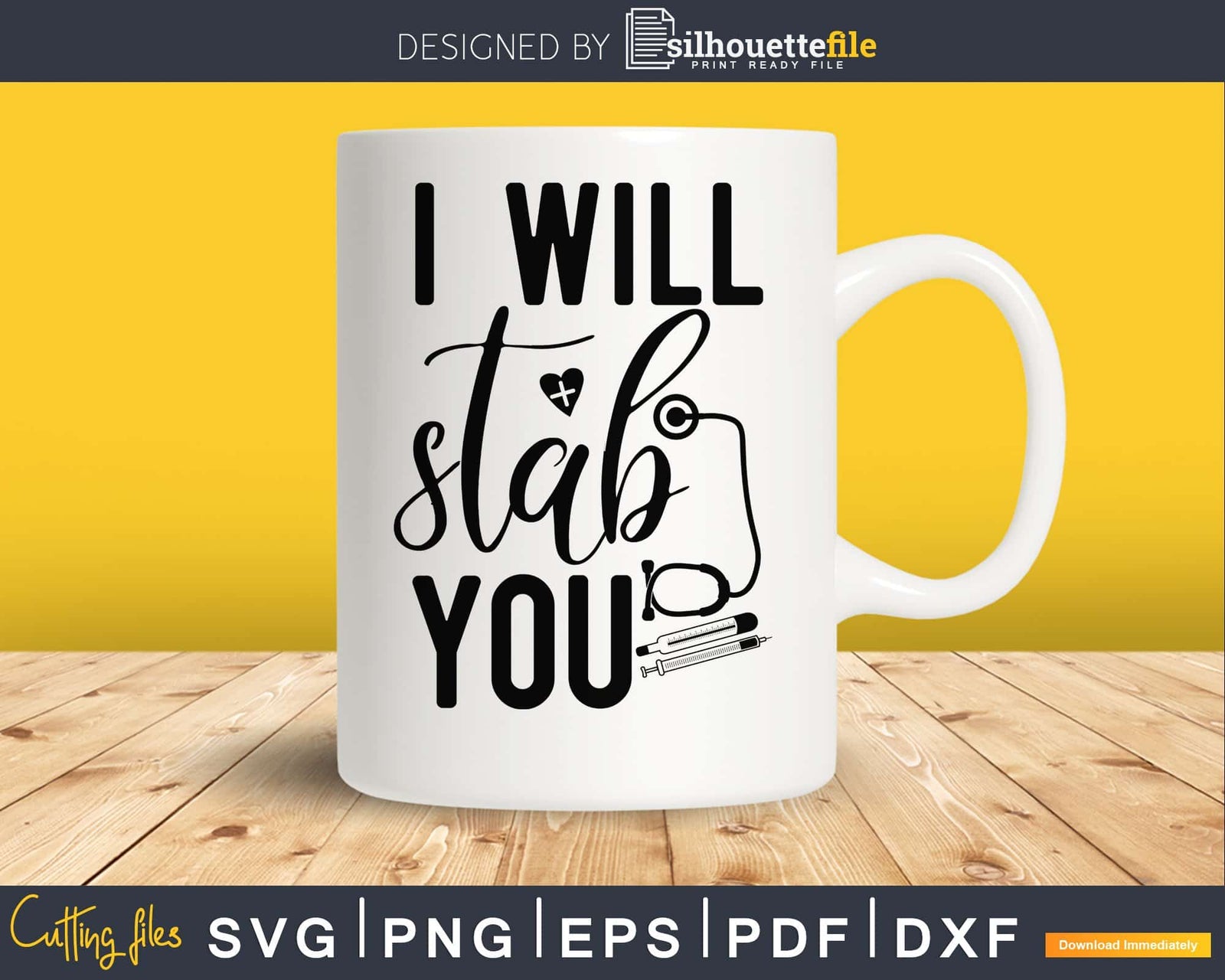 I will stab you Nurse svg digital cut cricut files | Silhouettefile