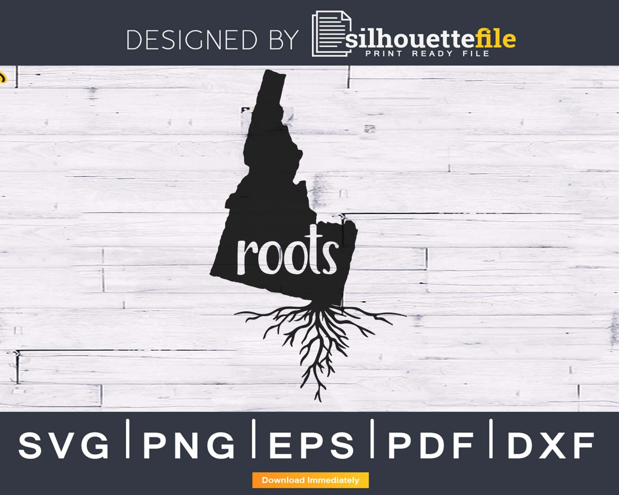 Idaho ID Roots Home Native Map silhouette cut svg cutting | Silhouettefile