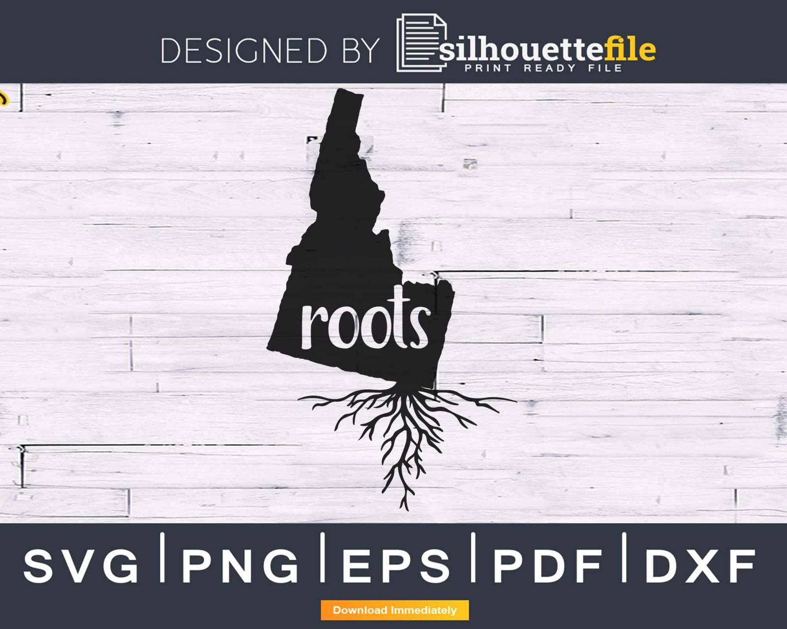 Idaho ID Roots Home Native Map silhouette cut svg cutting | Silhouettefile